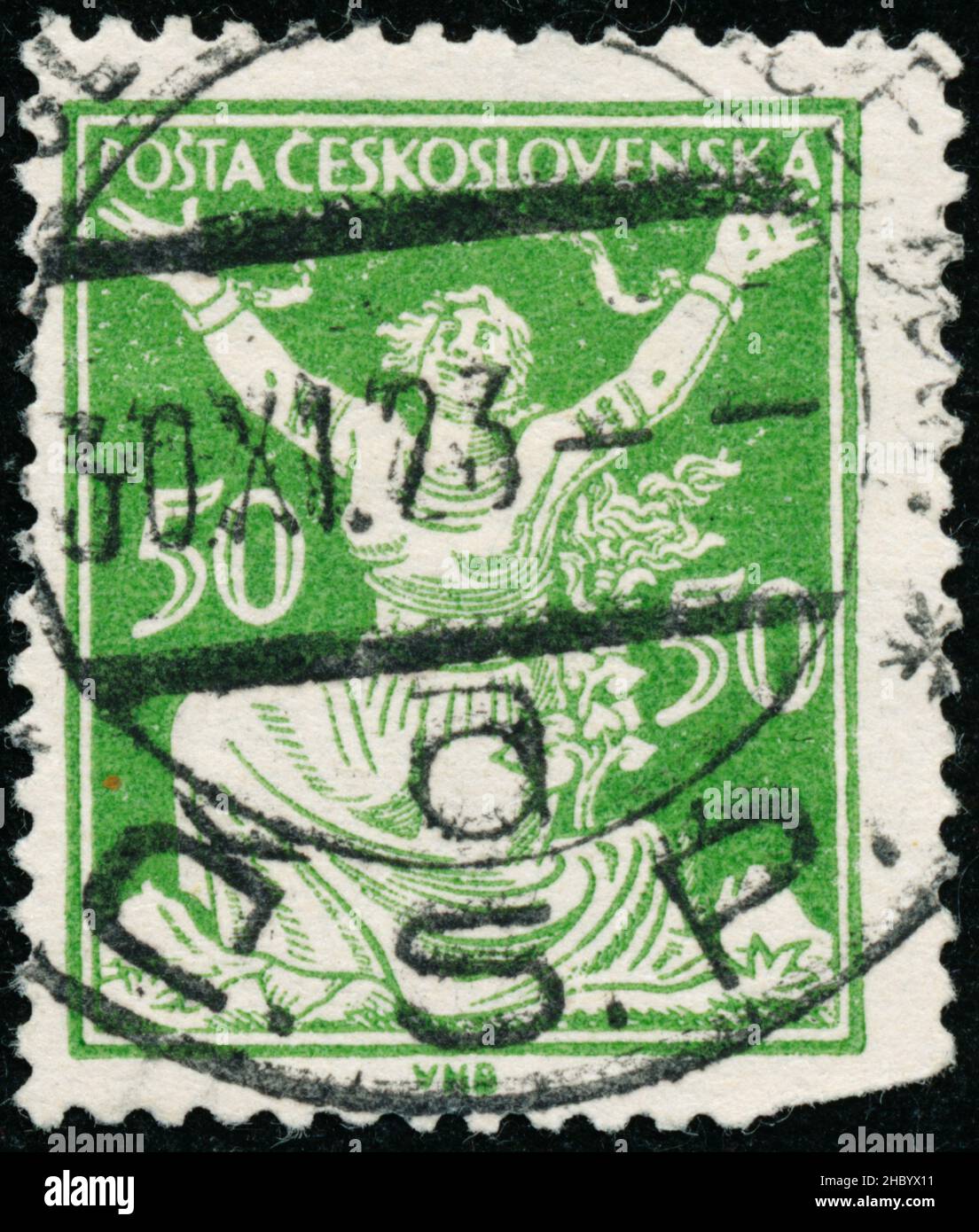 POLTAVA, UKRAINE - Desember 22, 2021. Vintage stamp printed in ...