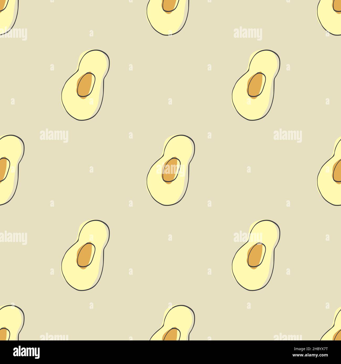 Avocado Vegetables seamless pattern. Vegetarian healthy bio food ...