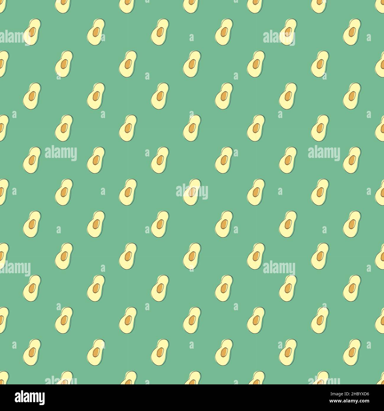 Avocado Vegetables seamless pattern. Vegetarian healthy bio food ...