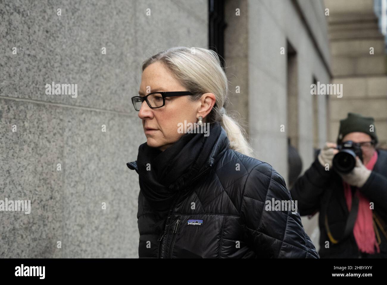 Defense attorney Laura Menninger arriving at the federal courthouse in ...