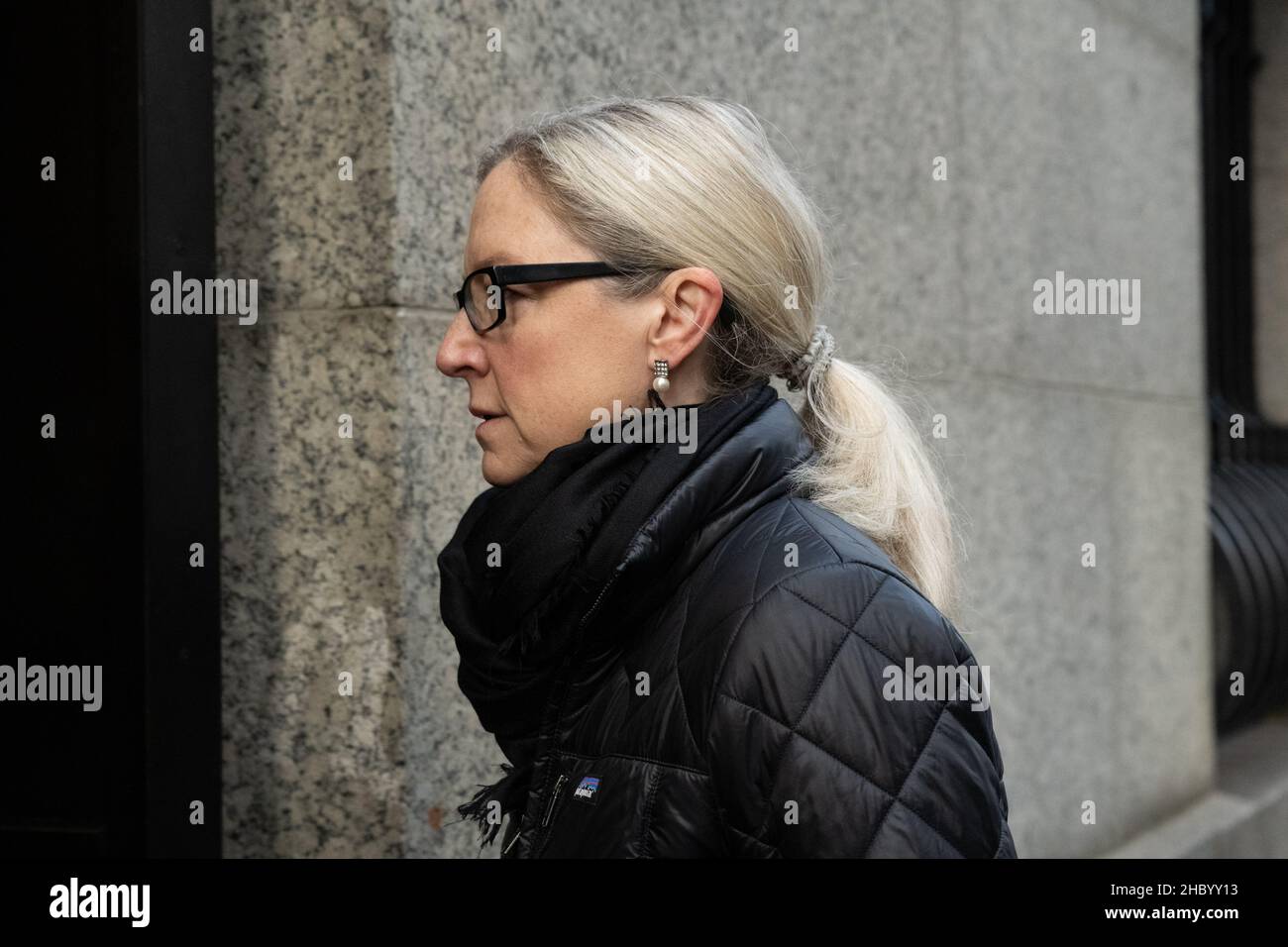 Defense attorney Laura Menninger arriving at the federal courthouse in ...