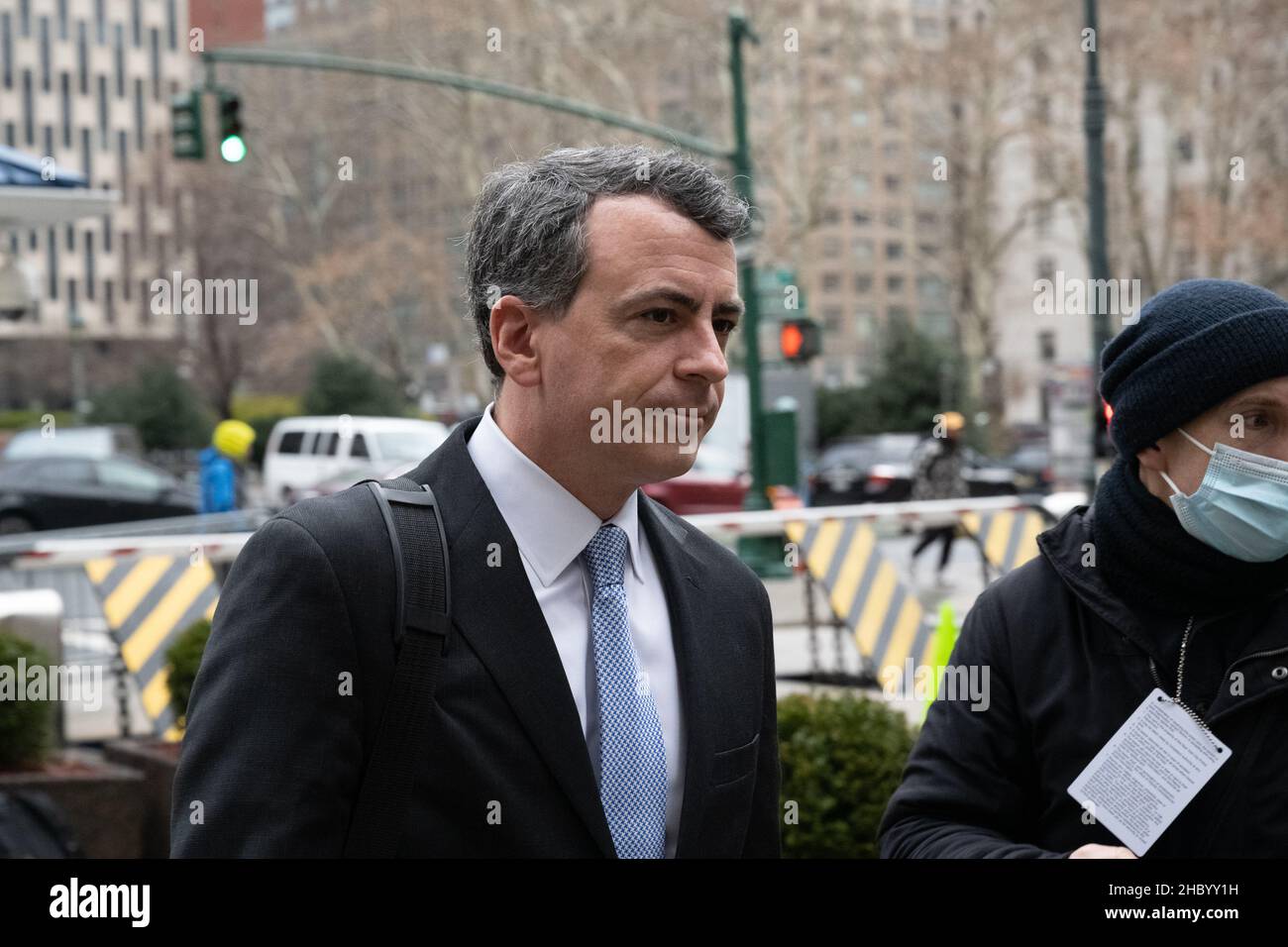 Defence counsel Christian Everdell arriving at the federal courthouse ...