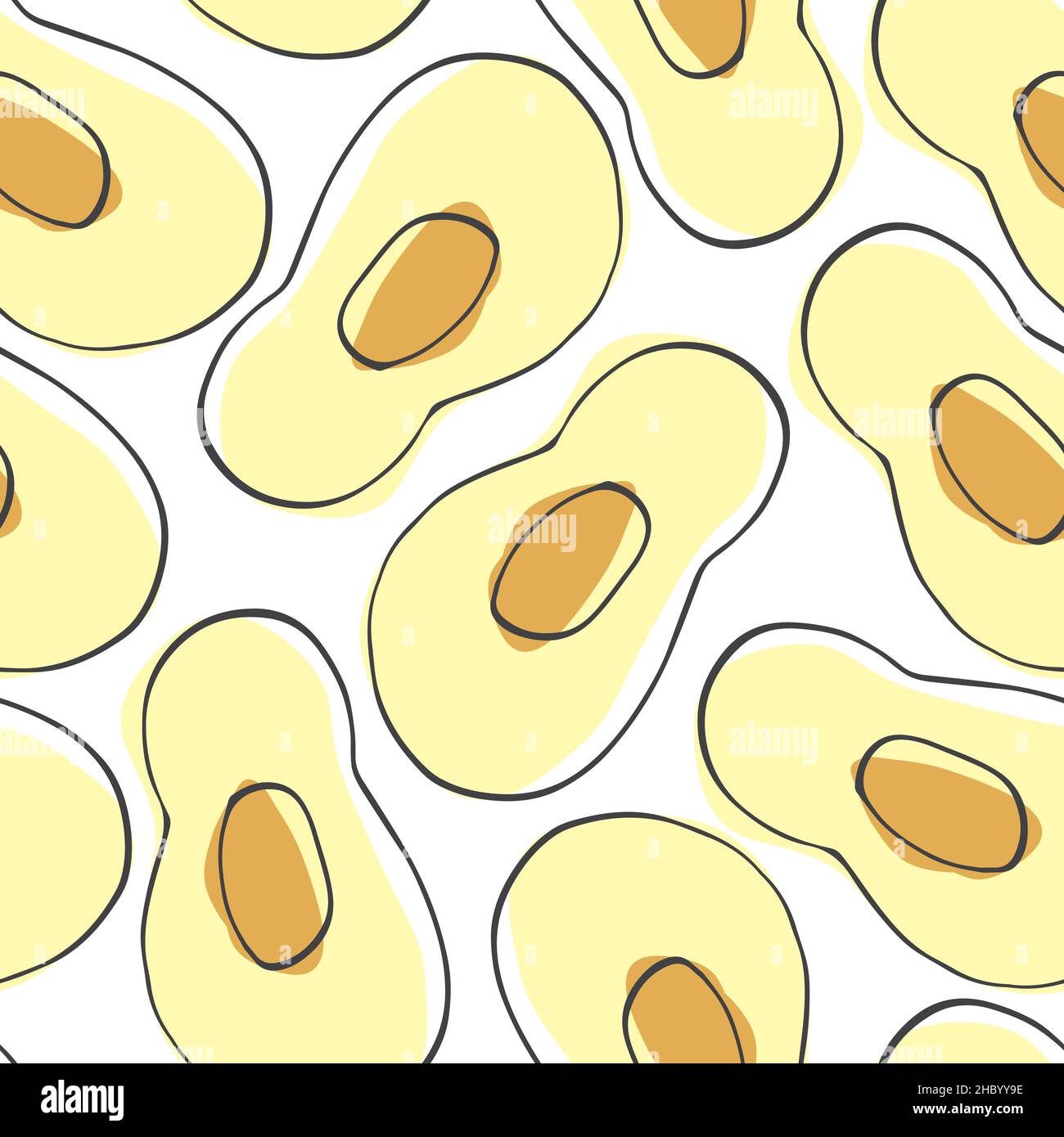 Avocado Vegetables seamless pattern. Vegetarian healthy bio food ...