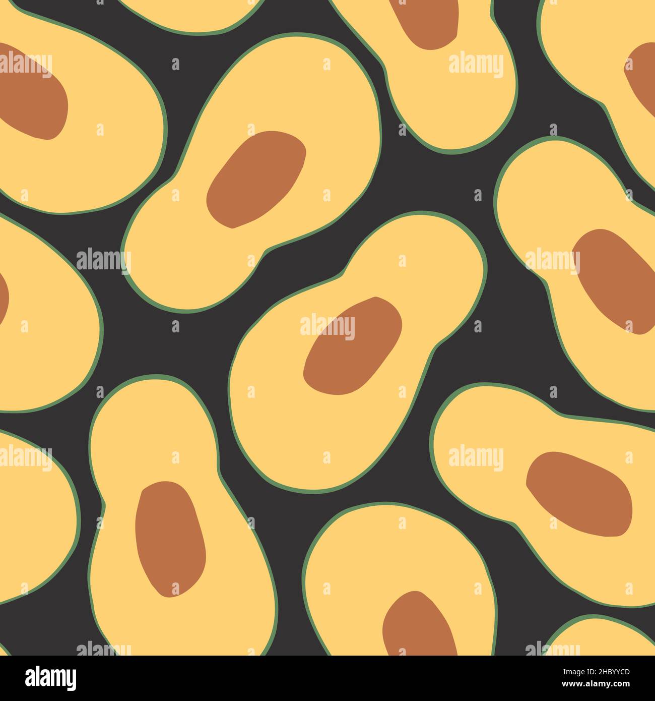Avocado Vegetables seamless pattern. Vegetarian healthy bio food ...