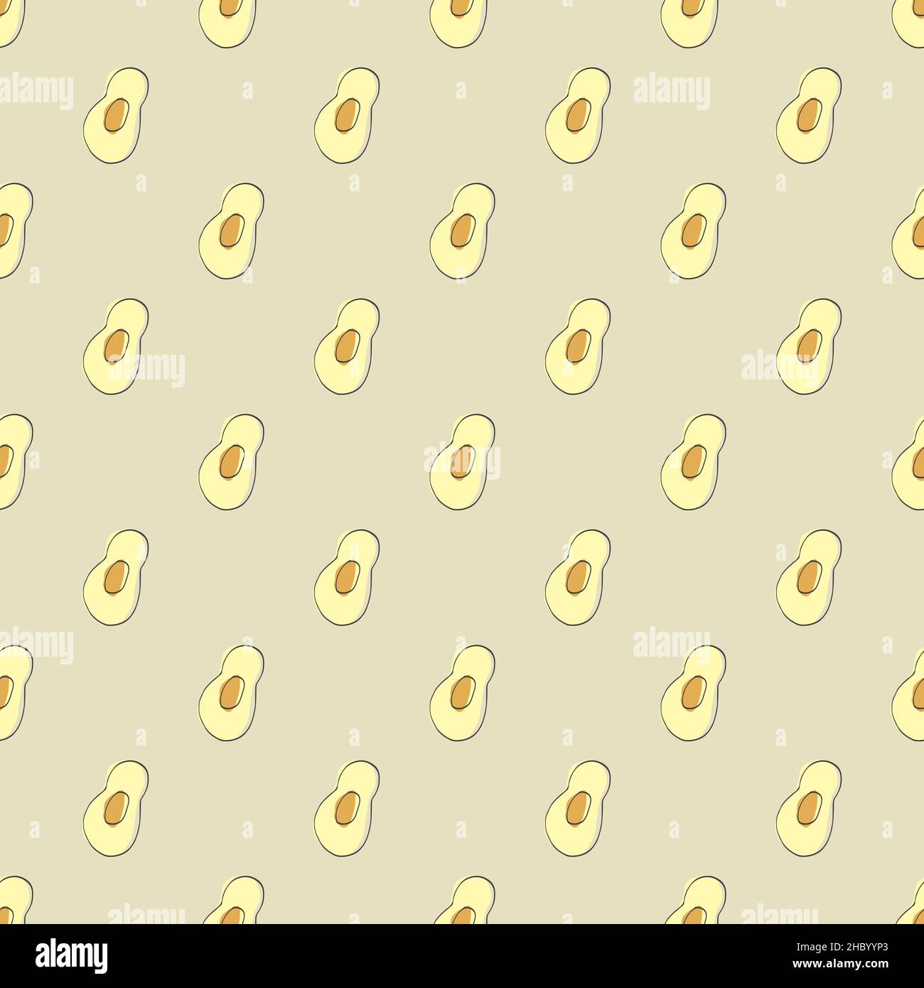 Avocado Vegetables seamless pattern. Vegetarian healthy bio food ...