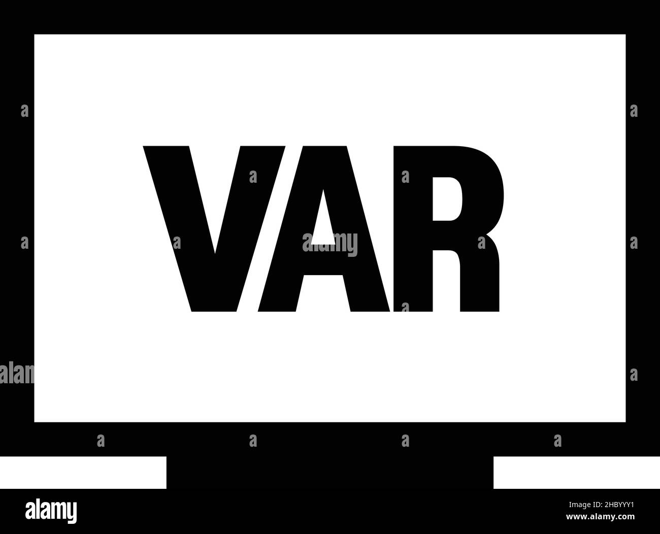 VAR, Video Assistant Referee icon / VAR logo for soccer or football ...