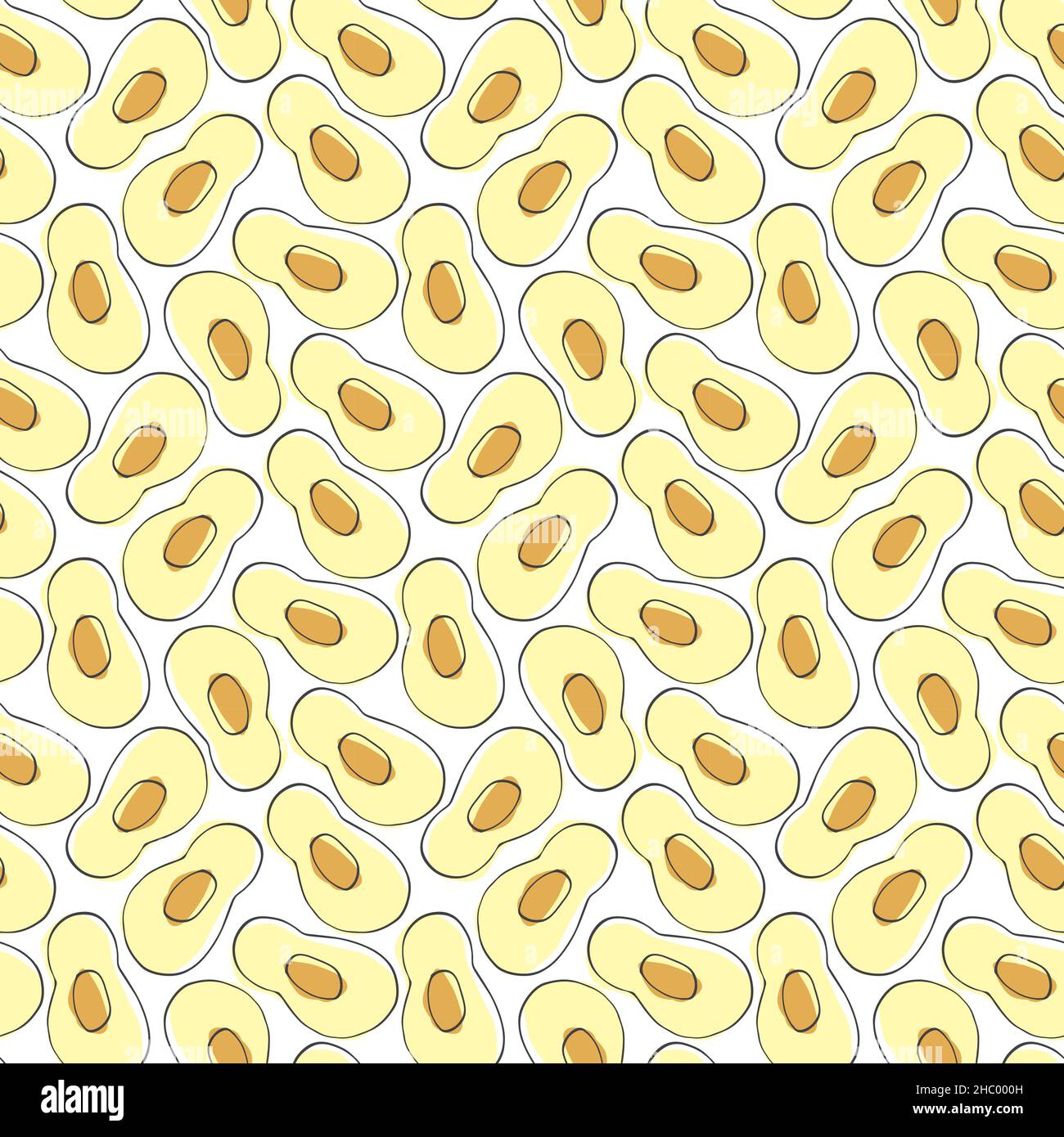 Avocado Vegetables seamless pattern. Vegetarian healthy bio food ...