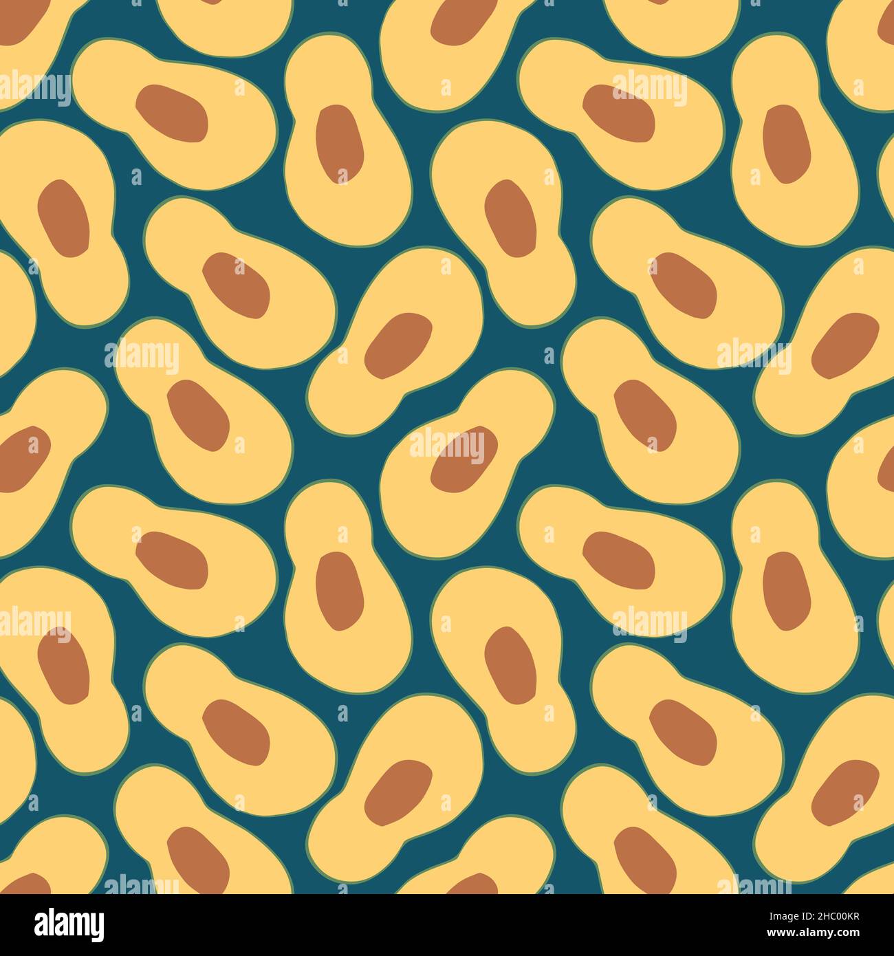 Avocado Vegetables seamless pattern. Vegetarian healthy bio food ...