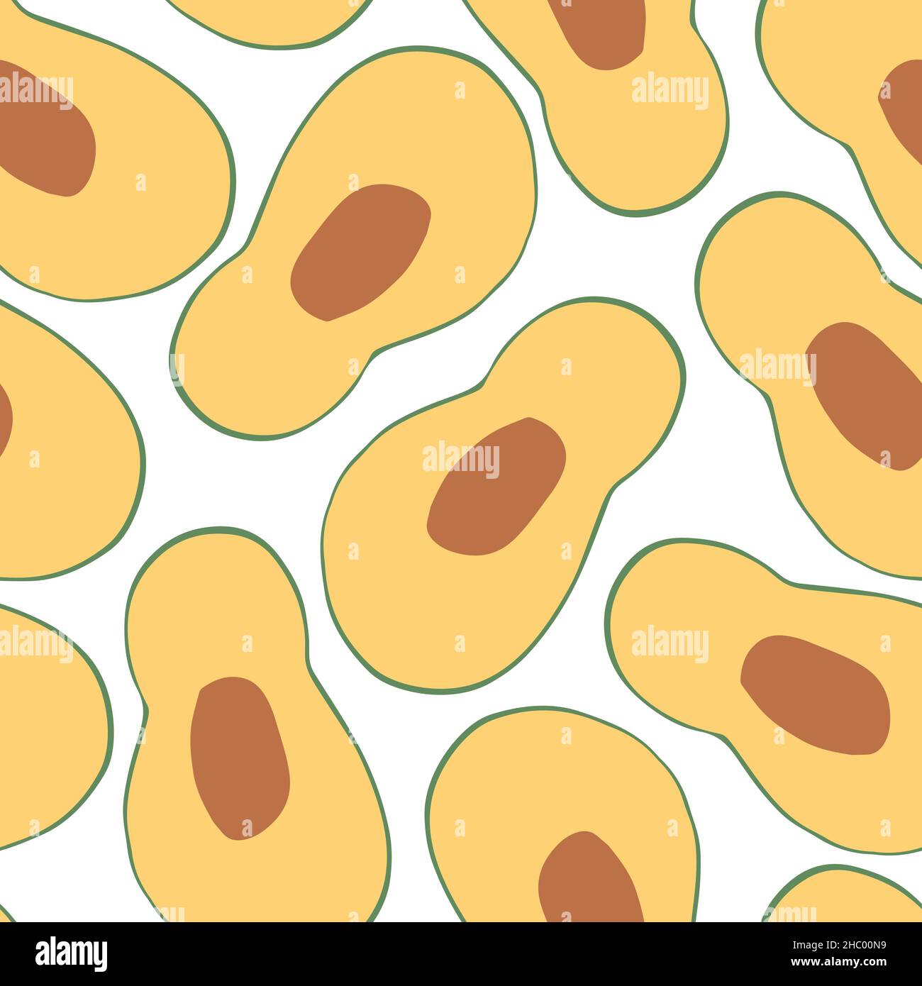 Avocado Vegetables seamless pattern. Vegetarian healthy bio food ...