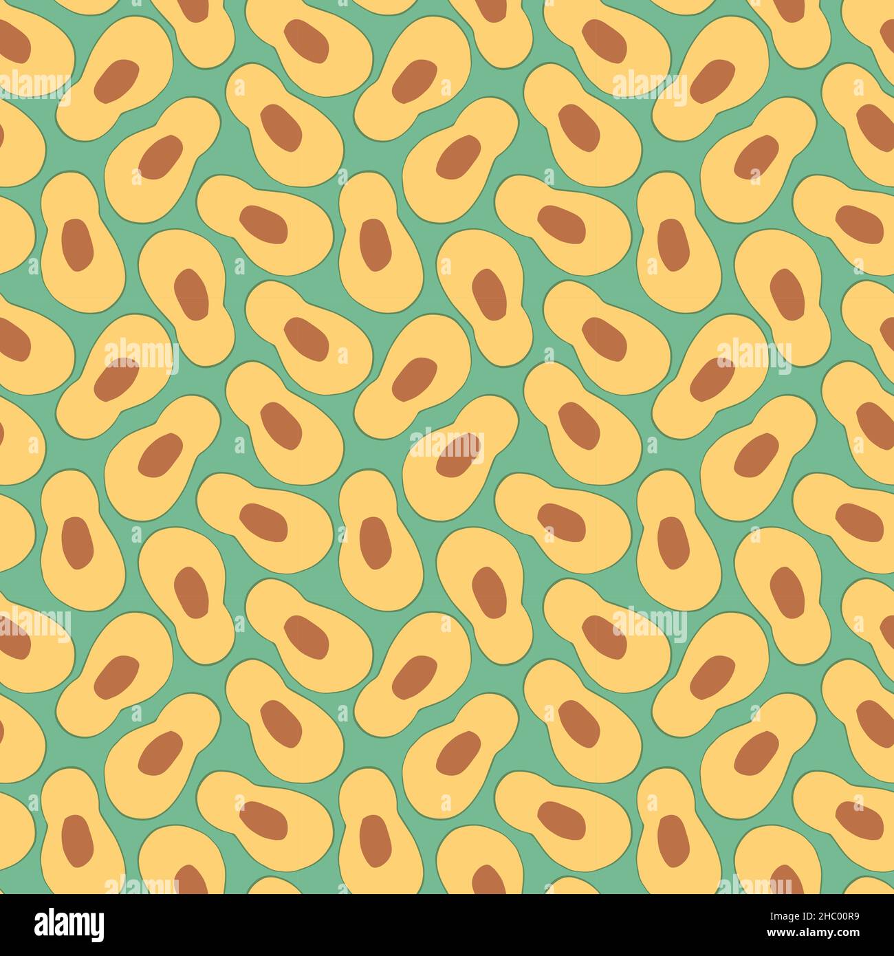 Avocado Vegetables seamless pattern. Vegetarian healthy bio food ...