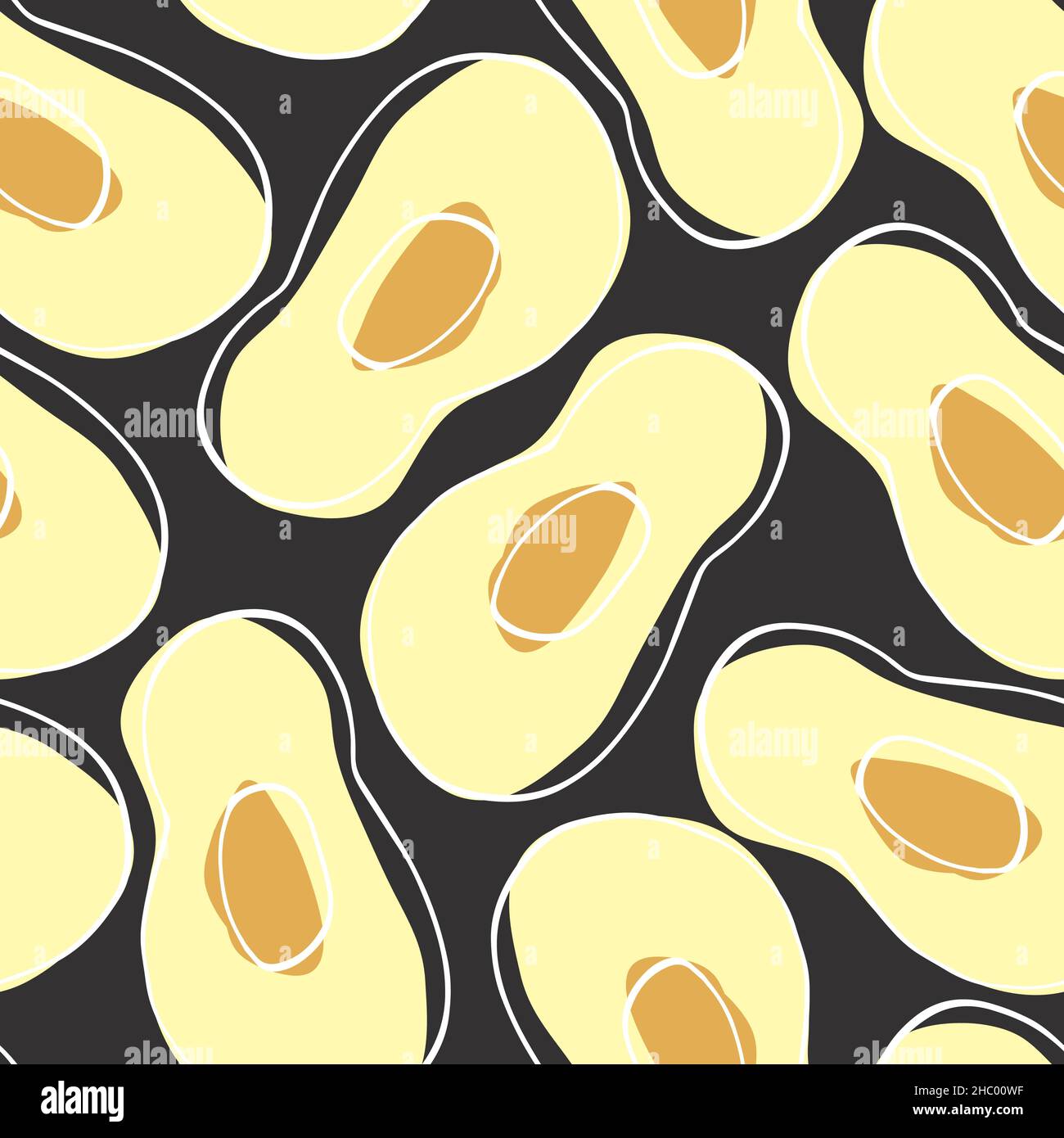 Avocado Vegetables seamless pattern. Vegetarian healthy bio food ...