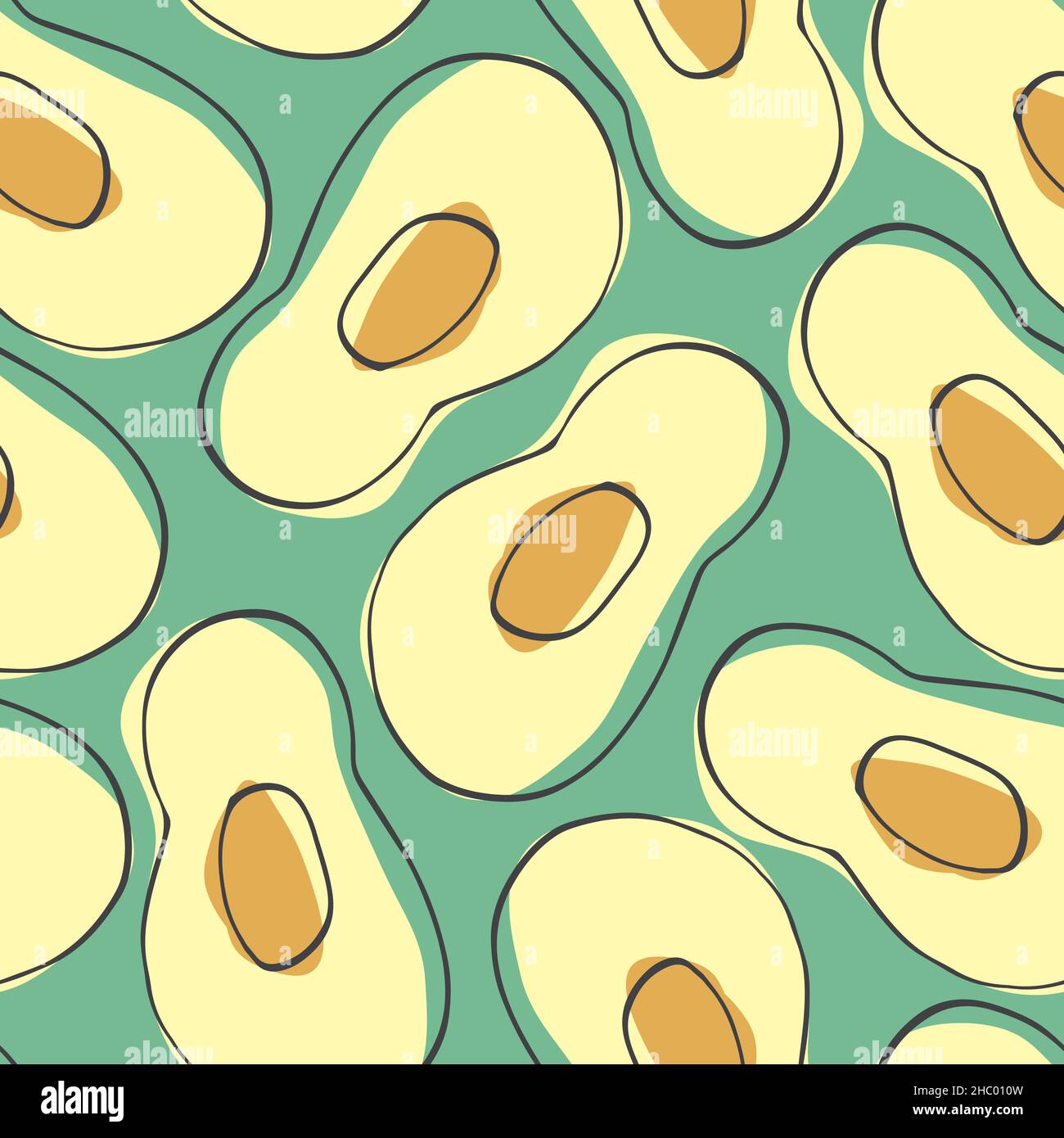 Avocado Vegetables seamless pattern. Vegetarian healthy bio food ...