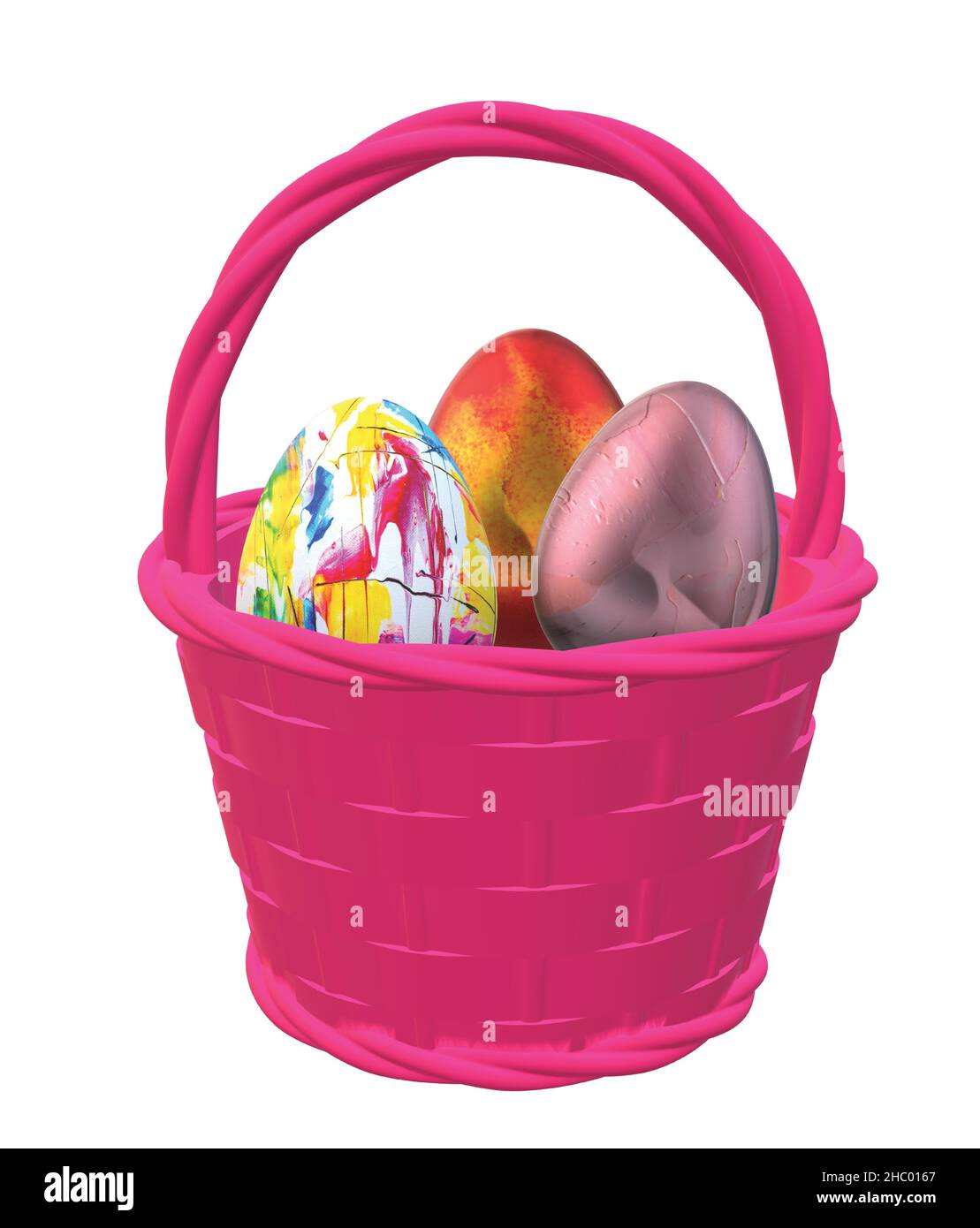 Basket eggs gold Stock Vector Images - Alamy