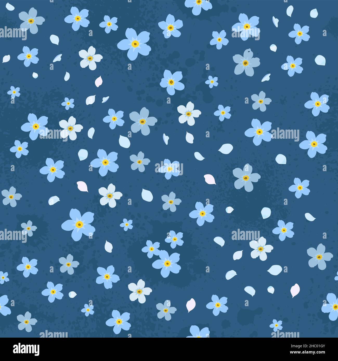 A seamless forget-me-not background. Vector illustration Stock Vector ...