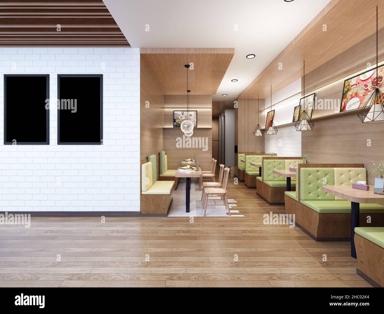 3d render of cafe restaurant Stock Photo - Alamy