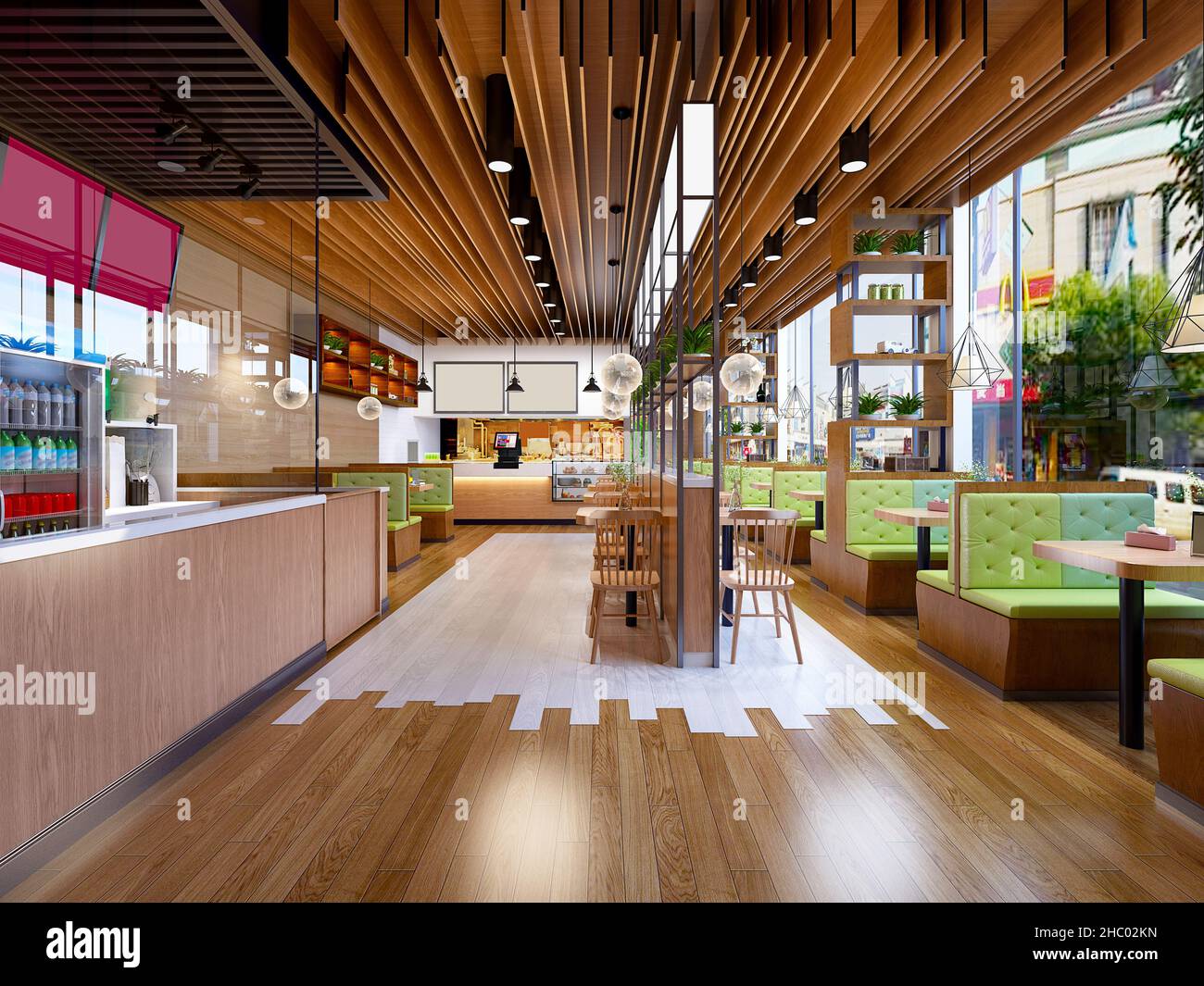 3d render of cafe restaurant Stock Photo - Alamy