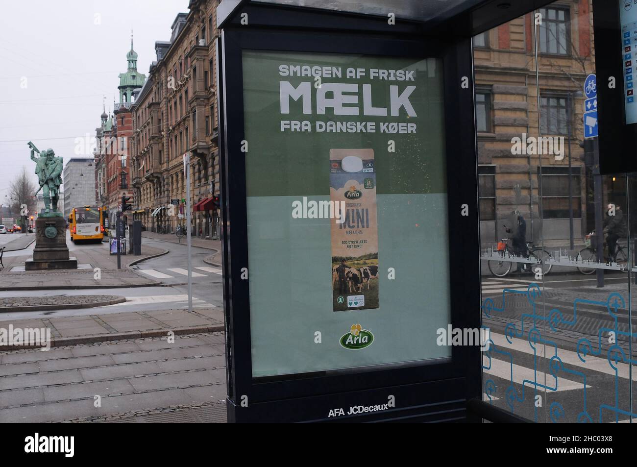 Copenhagen/Denmark./22 December 2021/ Milk fresh tatfrom danish cows ...