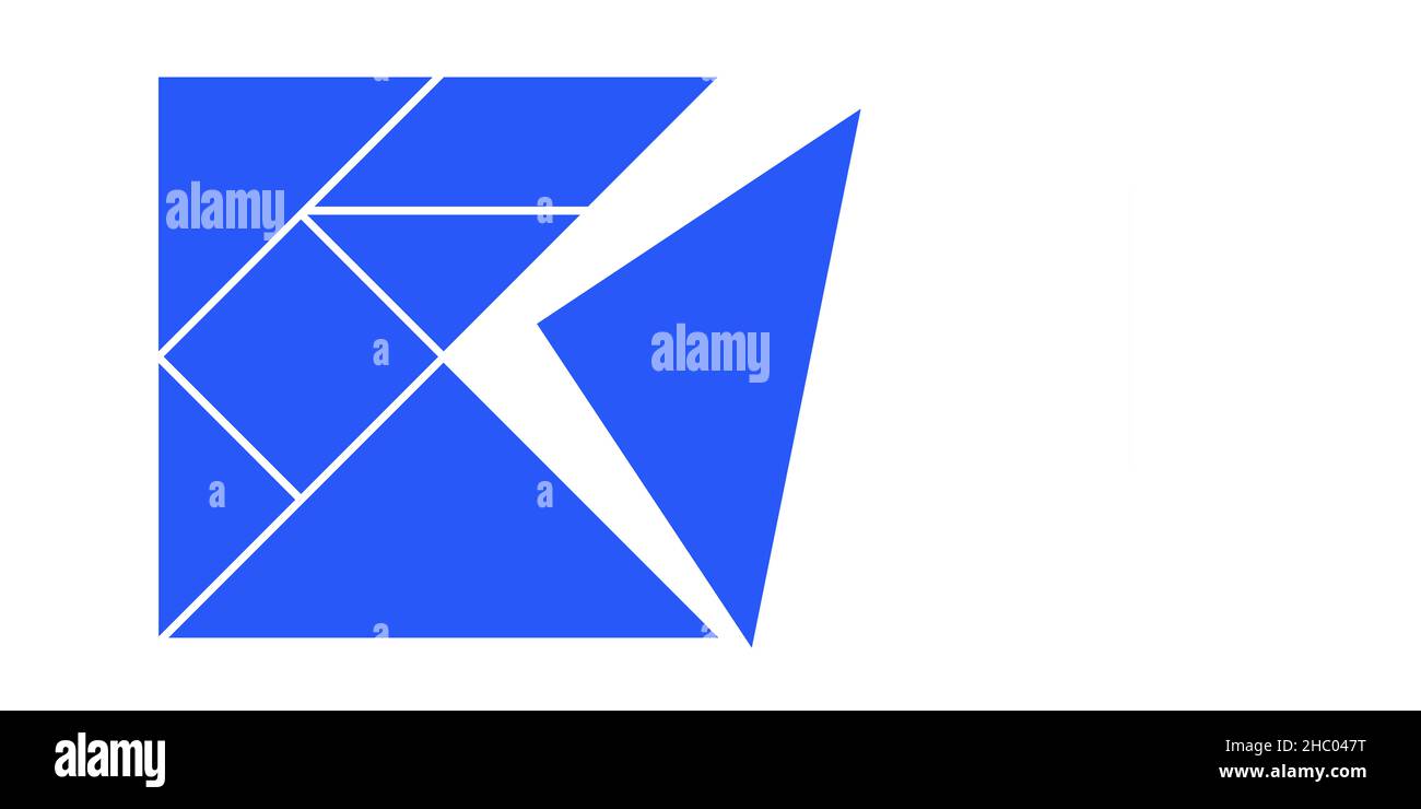 Classic tangram as an illustration against a white background Stock ...