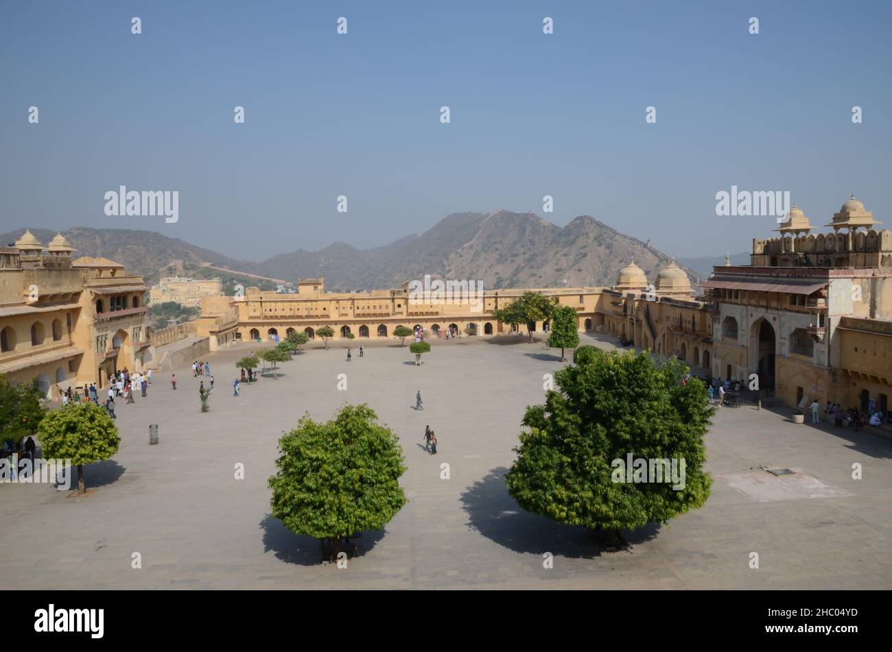 Inner courtyard of Amber Fort Stock Photo - Alamy