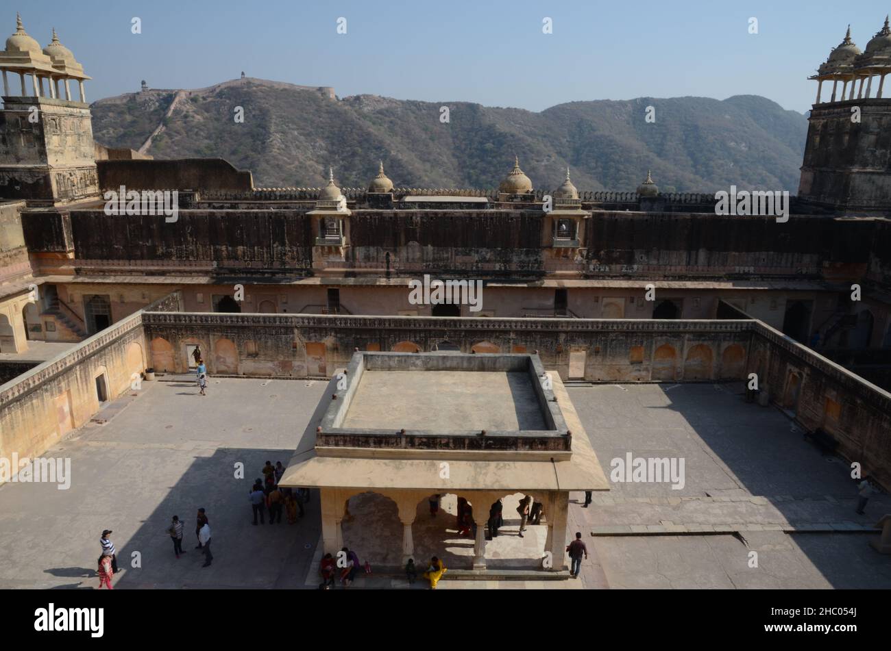 View onto a courtyard of Amber Fort Stock Photo - Alamy