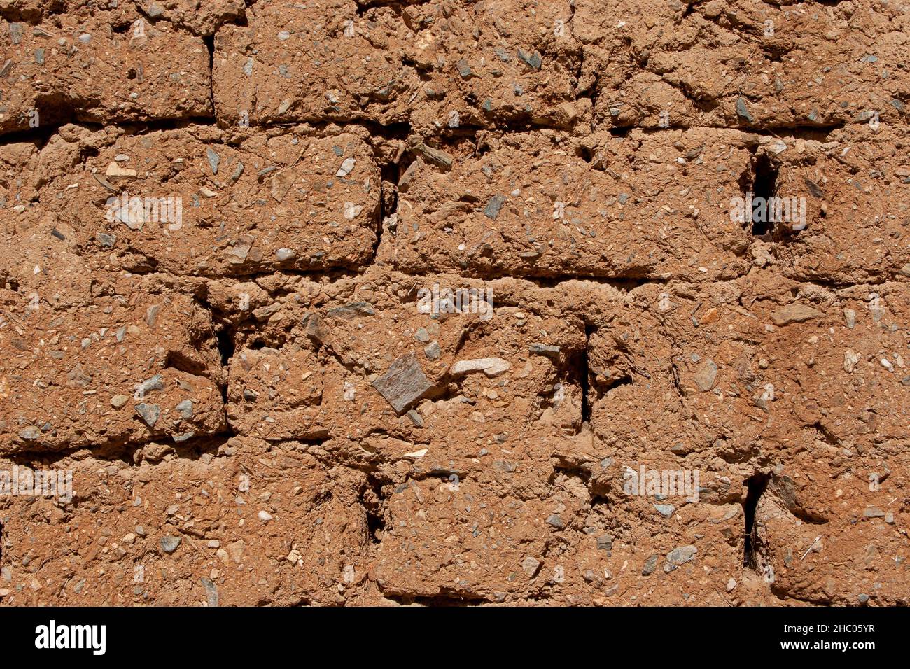 background, texture - brown clay wall with bumps and cracks Stock Photo ...