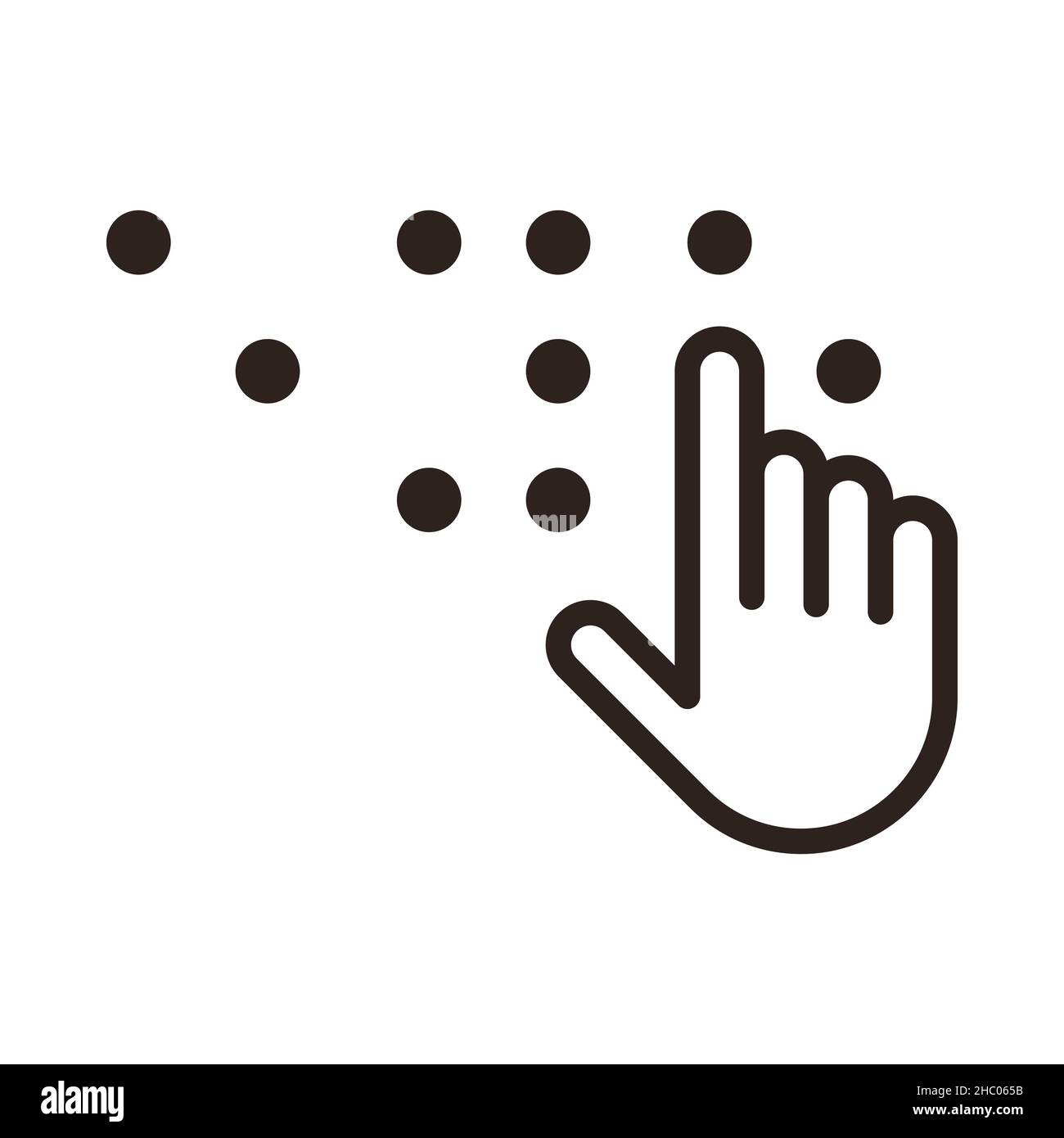 Braille icon. Braille font. Blind symbol Stock Photo - Alamy