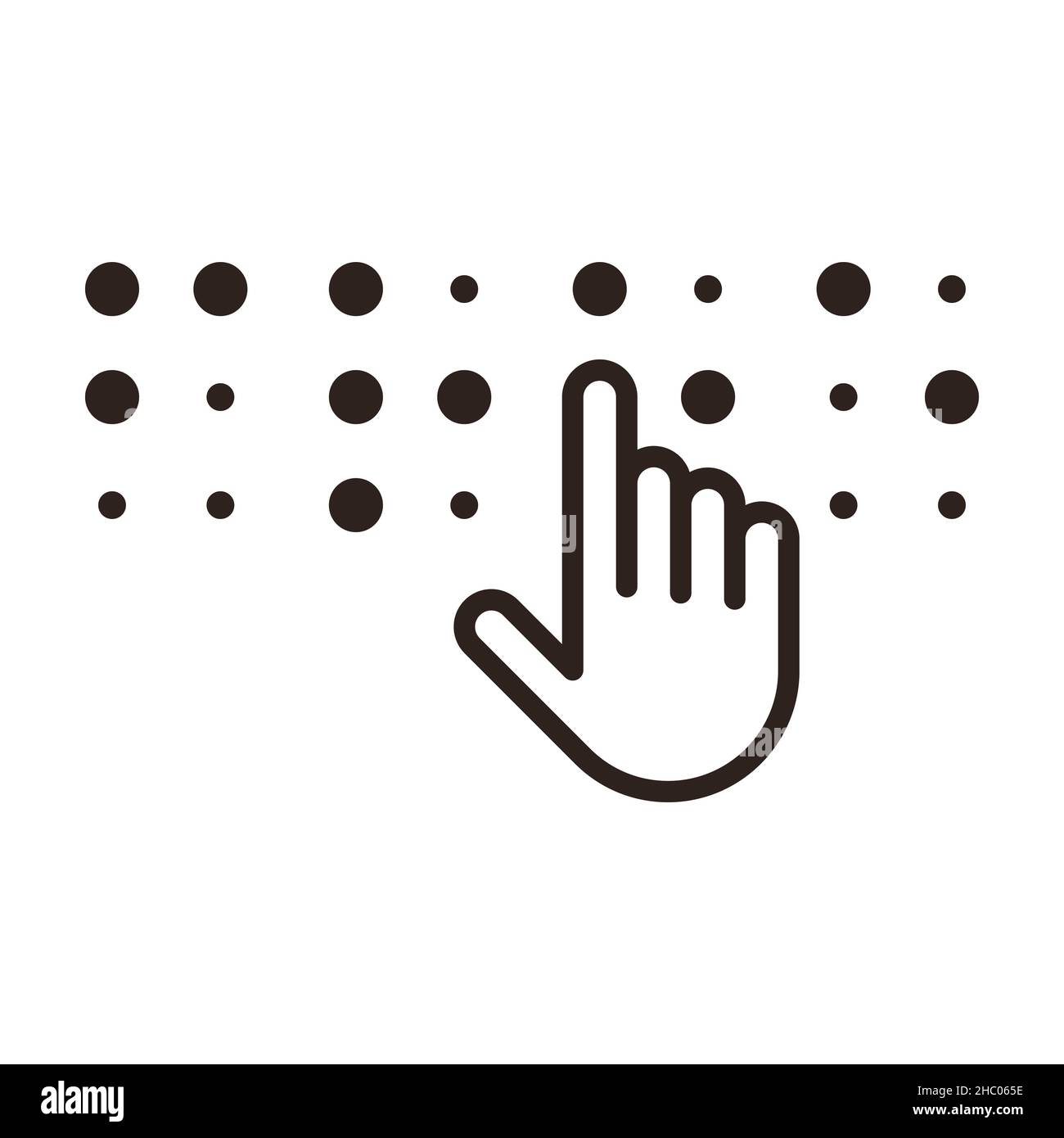 Braille icon. Braille font. Blind symbol Stock Photo - Alamy