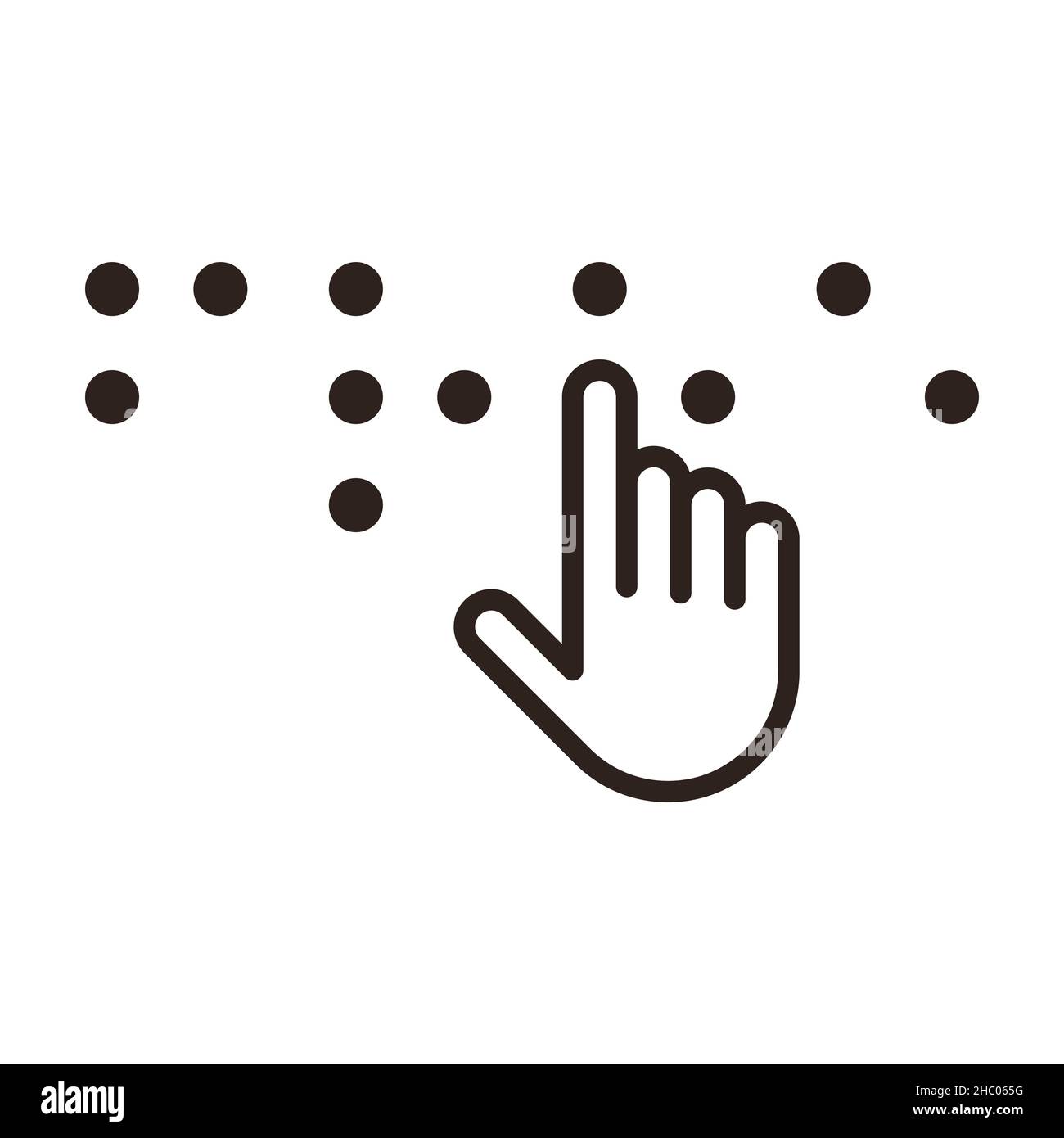 Braille icon. Braille font. Blind symbol Stock Photo - Alamy