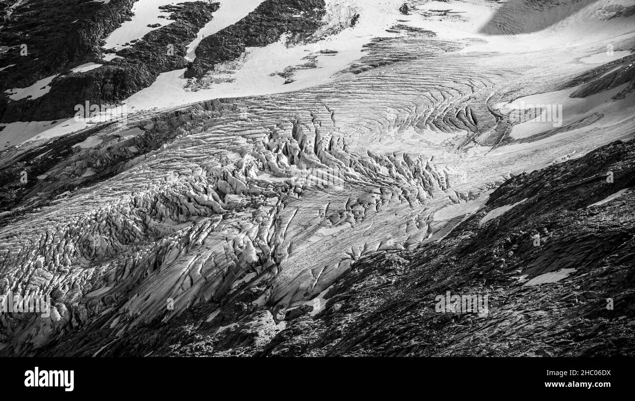 Mountain glacier in Austrian Alps Stock Photo - Alamy
