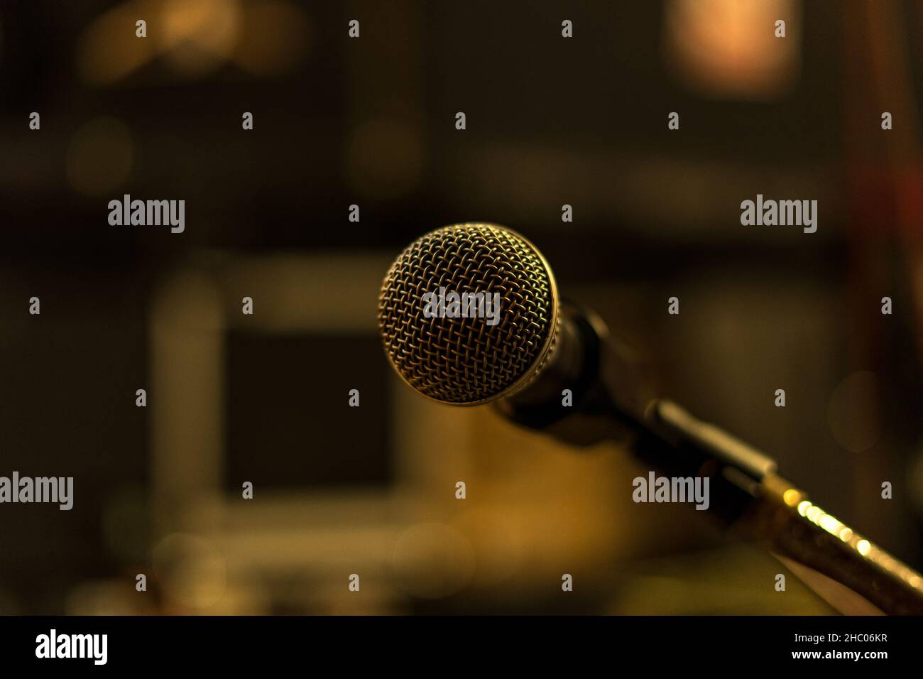 microphone on your foot Stock Photo - Alamy