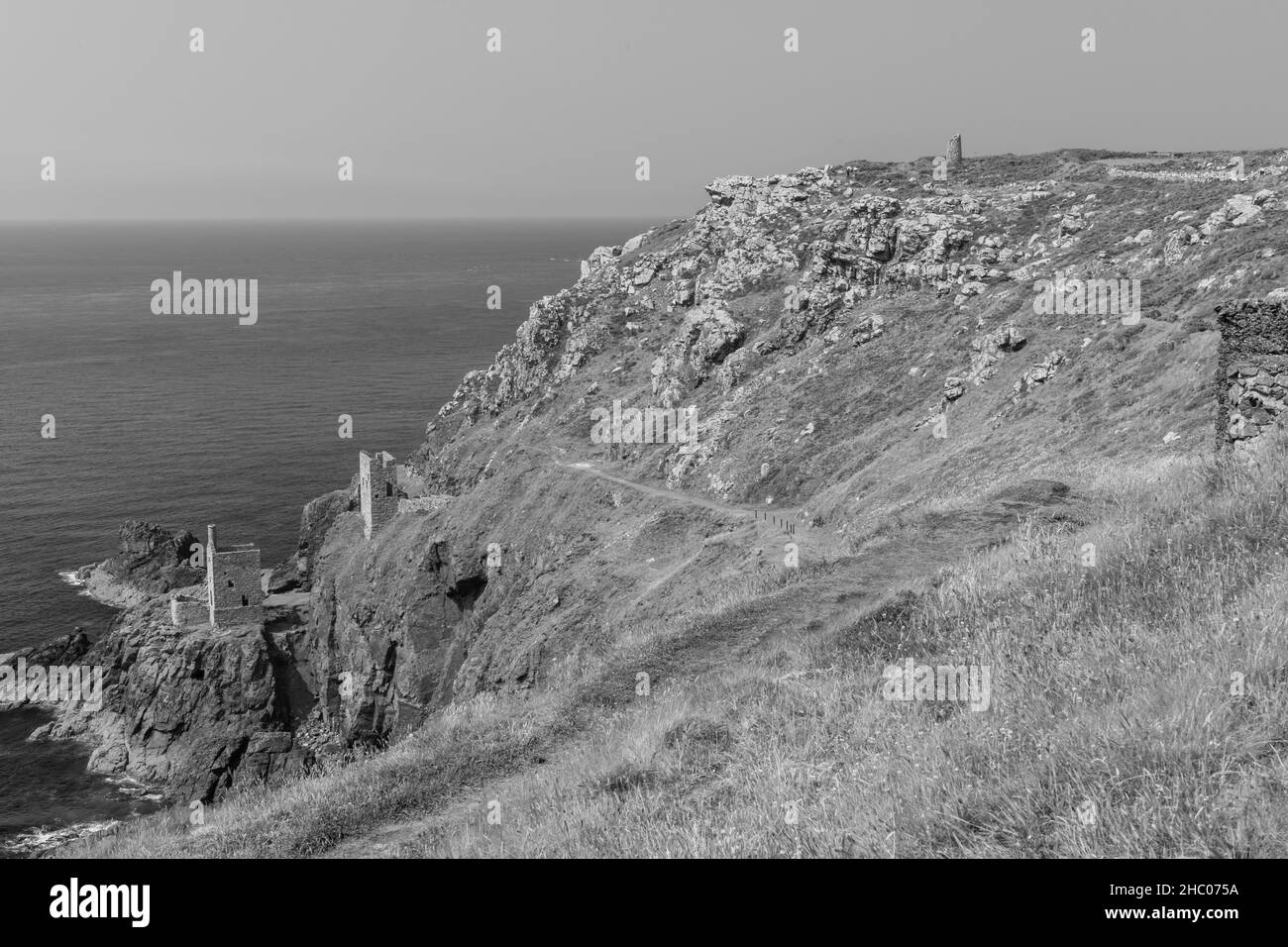The Crowns engine houses at Botallack mine in Cornwall Stock Photo - Alamy