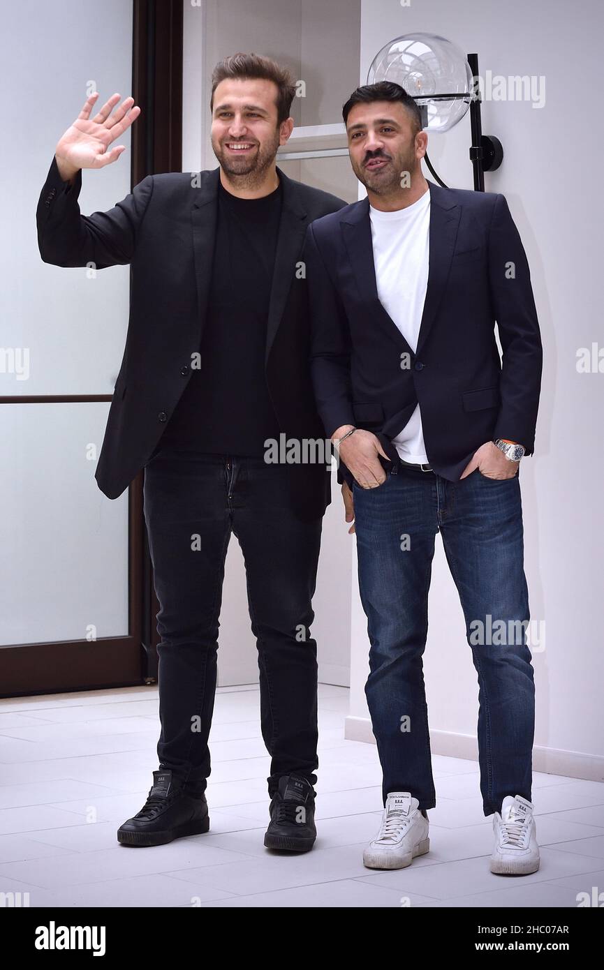 Rome, Vatikanstadt. 22nd Dec, 2021. Italian comedy duo Pio D'Antini and ...