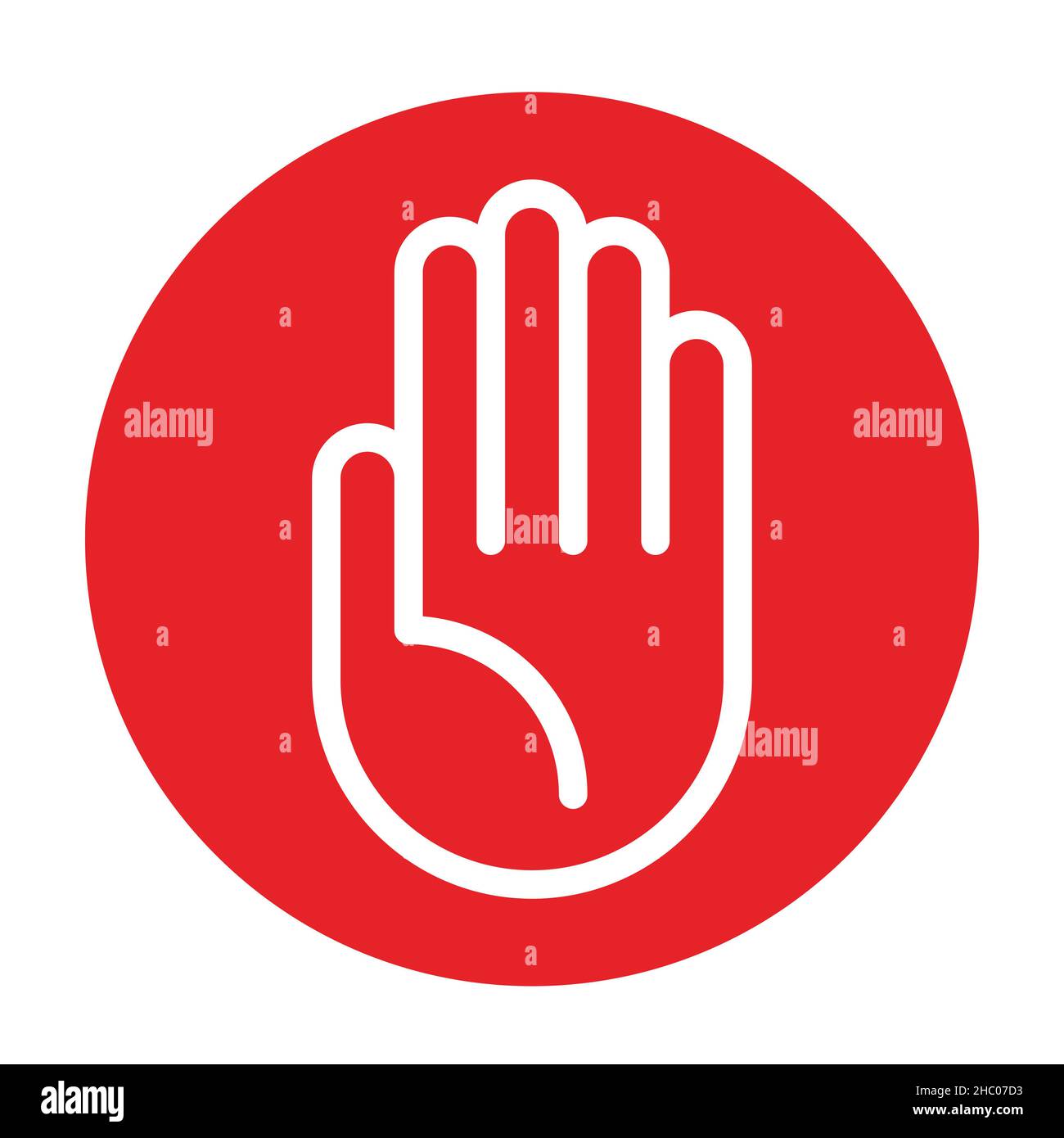 Attention sign. Stop sign on white background Stock Photo - Alamy
