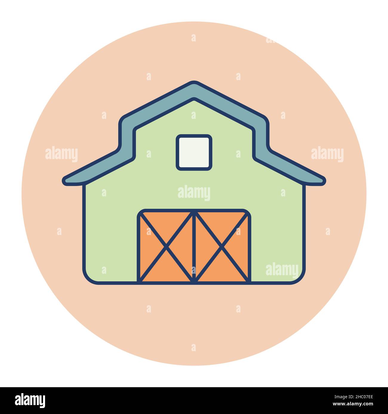 Barn flat icon. Farm animal sign. Graph symbol for your web site design ...