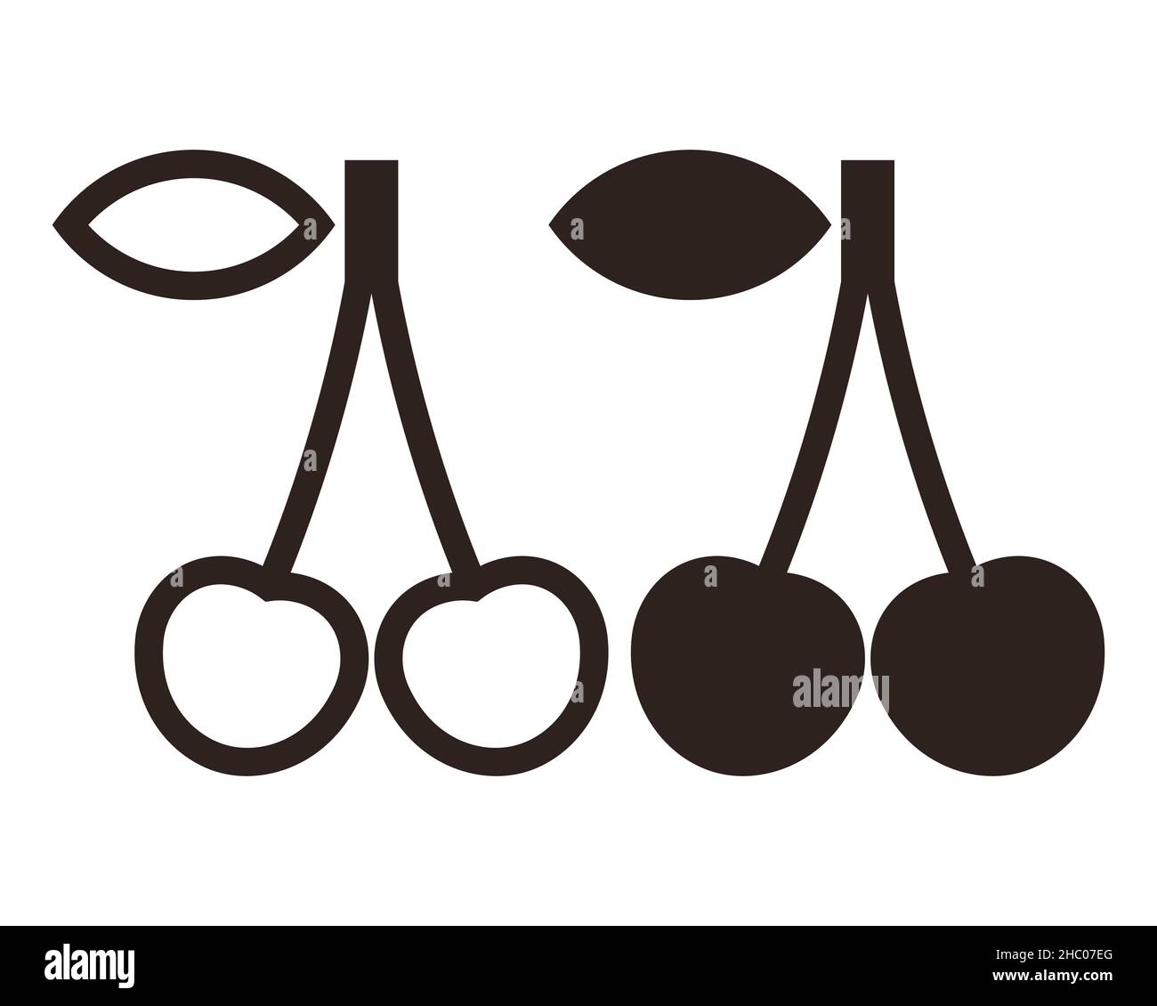 Cherry outline hi-res stock photography and images - Alamy