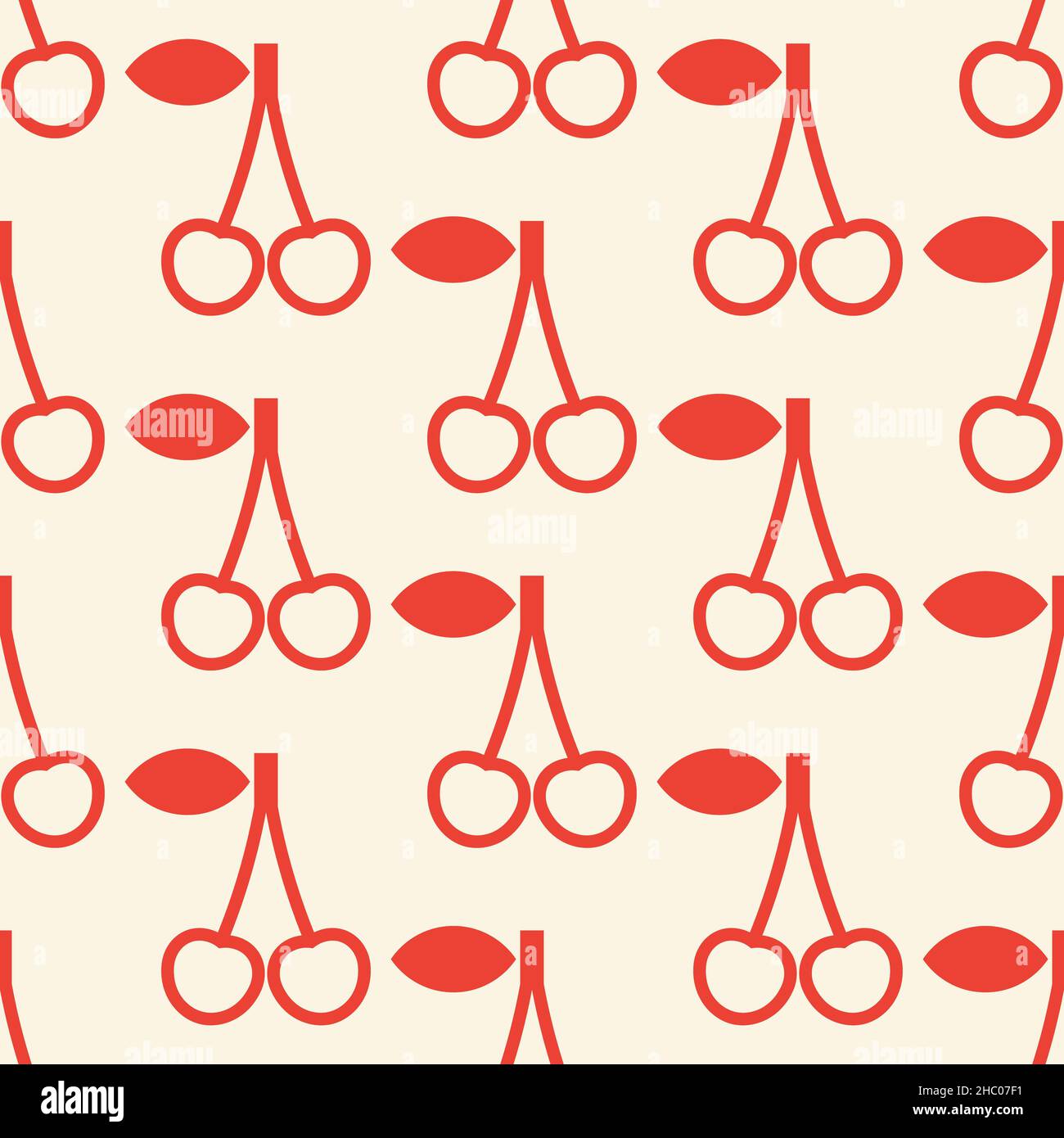 Seamless pattern fruits cherries hi-res stock photography and images ...