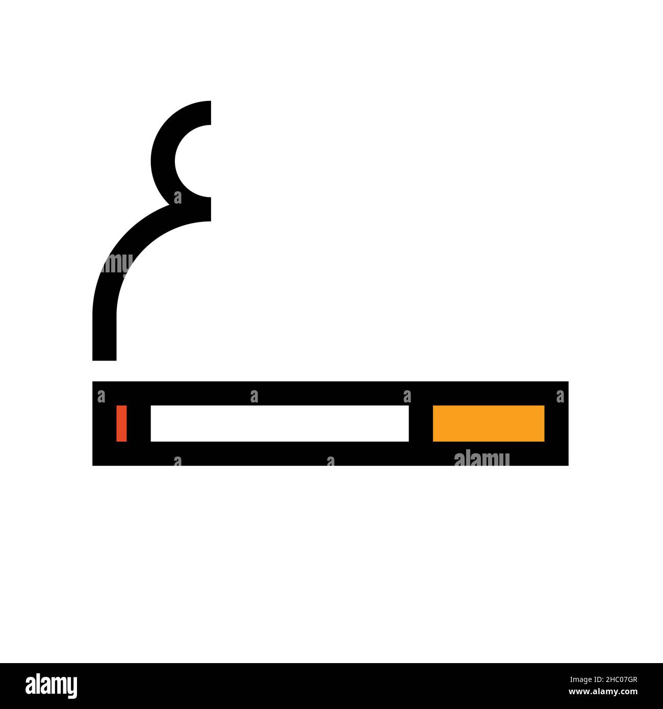 Cigarette sign isolated on white background Stock Photo - Alamy