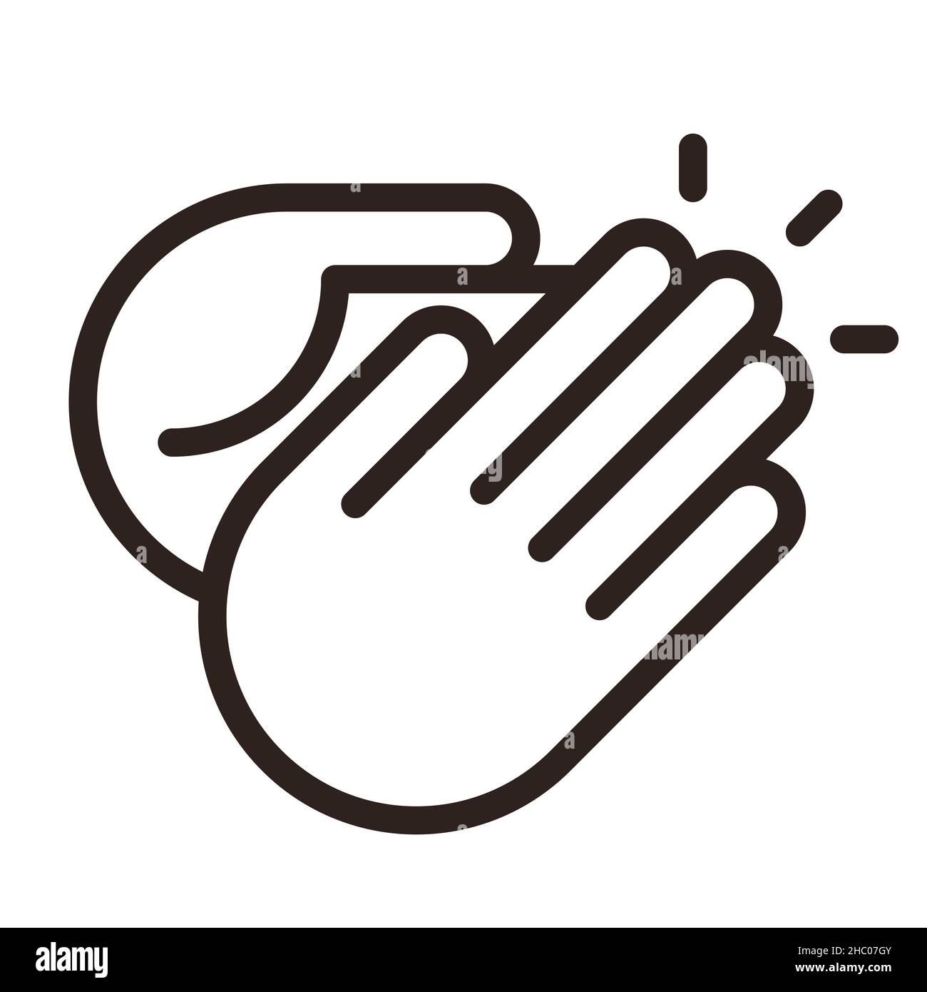 Clapping hands icon isolated on white background Stock Photo - Alamy