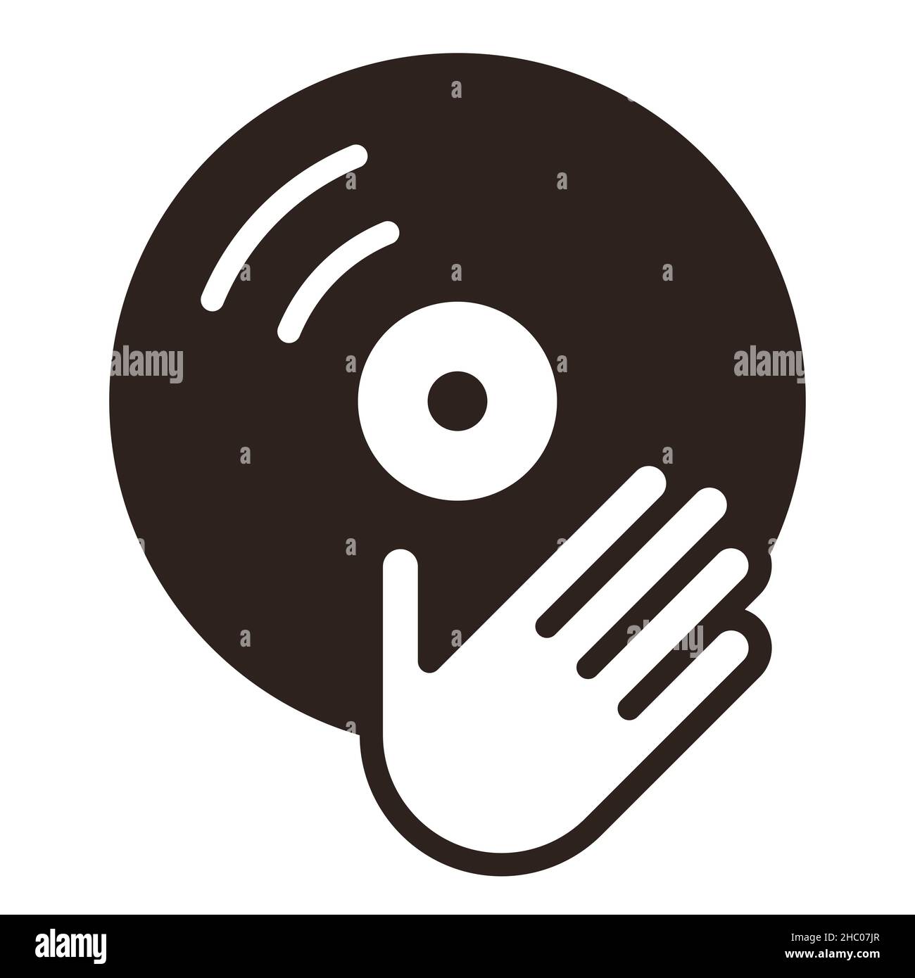 DJ icon. Vinyl player icon isolated on white background Stock Photo - Alamy