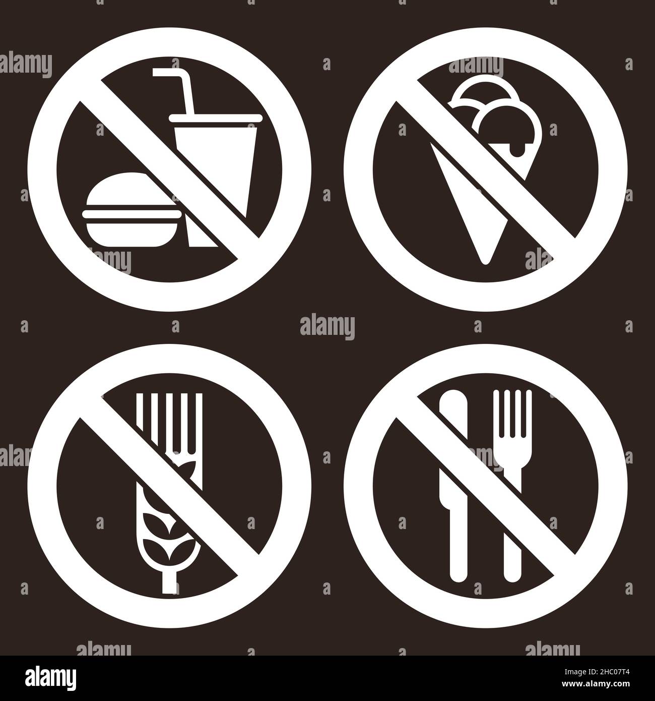 Banned food signs hi-res stock photography and images - Alamy