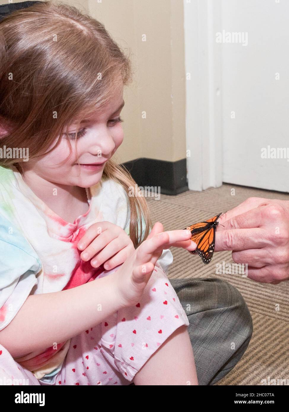 Waldwick - 01 MAR - Violet gets a chance to pet a Monarch Butterfly ...