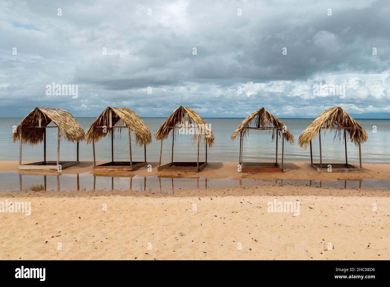 Reflections in water. Landscape in the Tapajos River, Brazilian Amazon ...