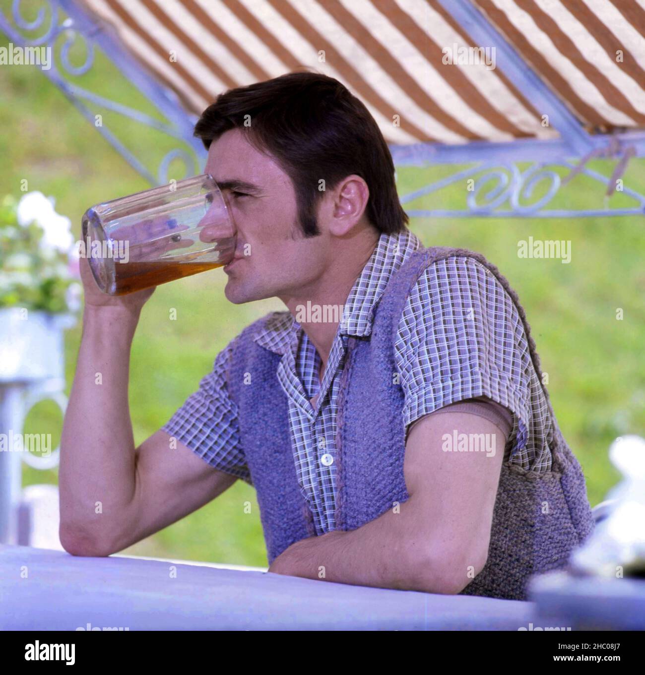 Romanian actor Radu Gheorghe during the filming of the movie "Mireasa ...