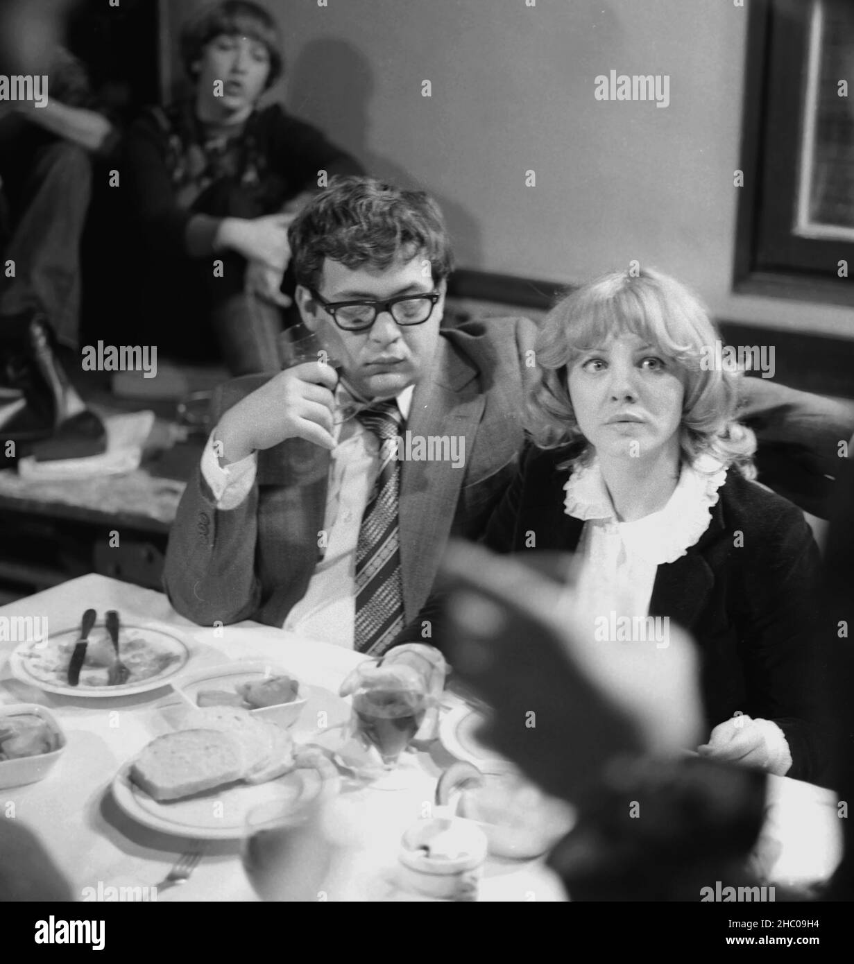 The Romanian actors Dinu Lazar & Adina Popescu during the shooting of ...