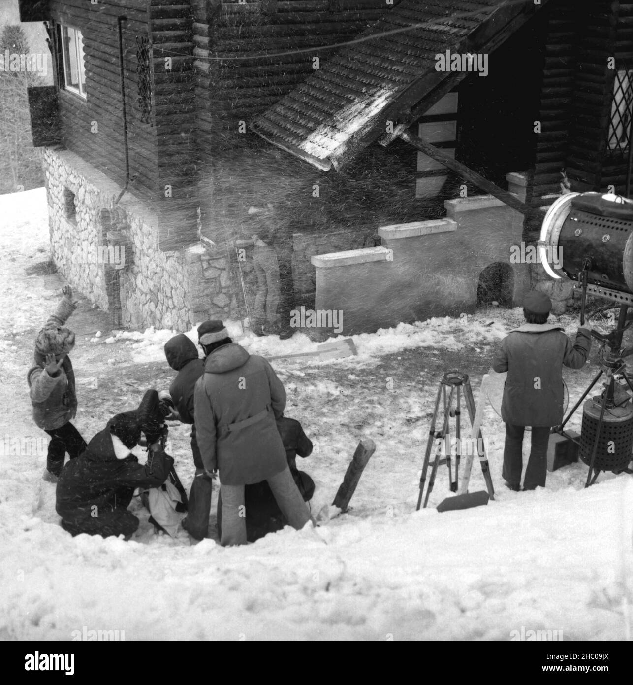 Scene during the shooting of the Romanian movie "Cumpăna" (1979 ...