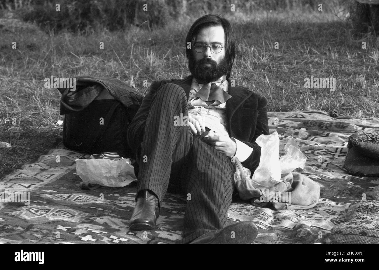 Romanian actor Dan Stoica during the filming of "Stefan Luchian" (1981 ...