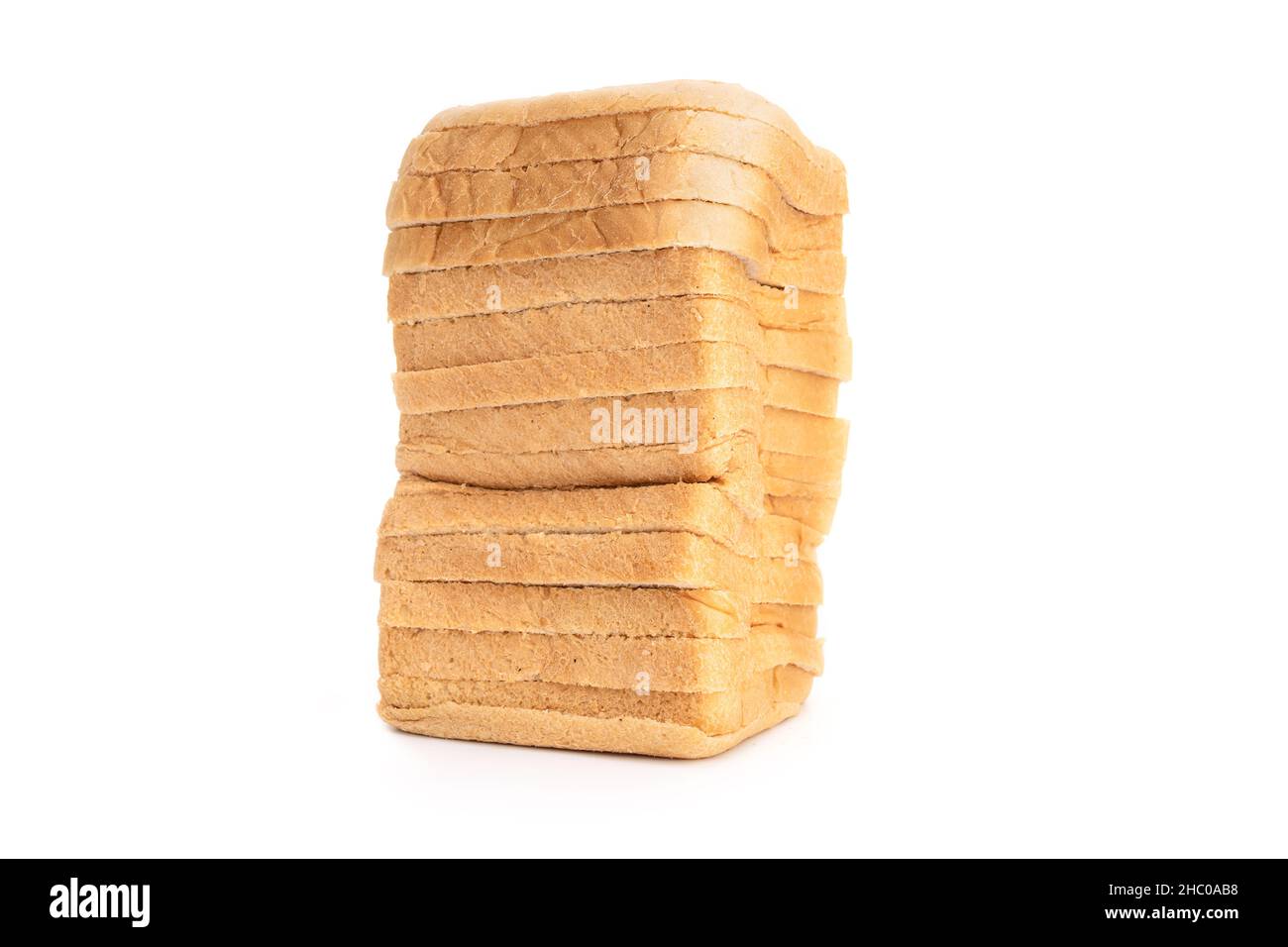 Pile of Sliced Wheat Bread isolated on white background Stock Photo - Alamy