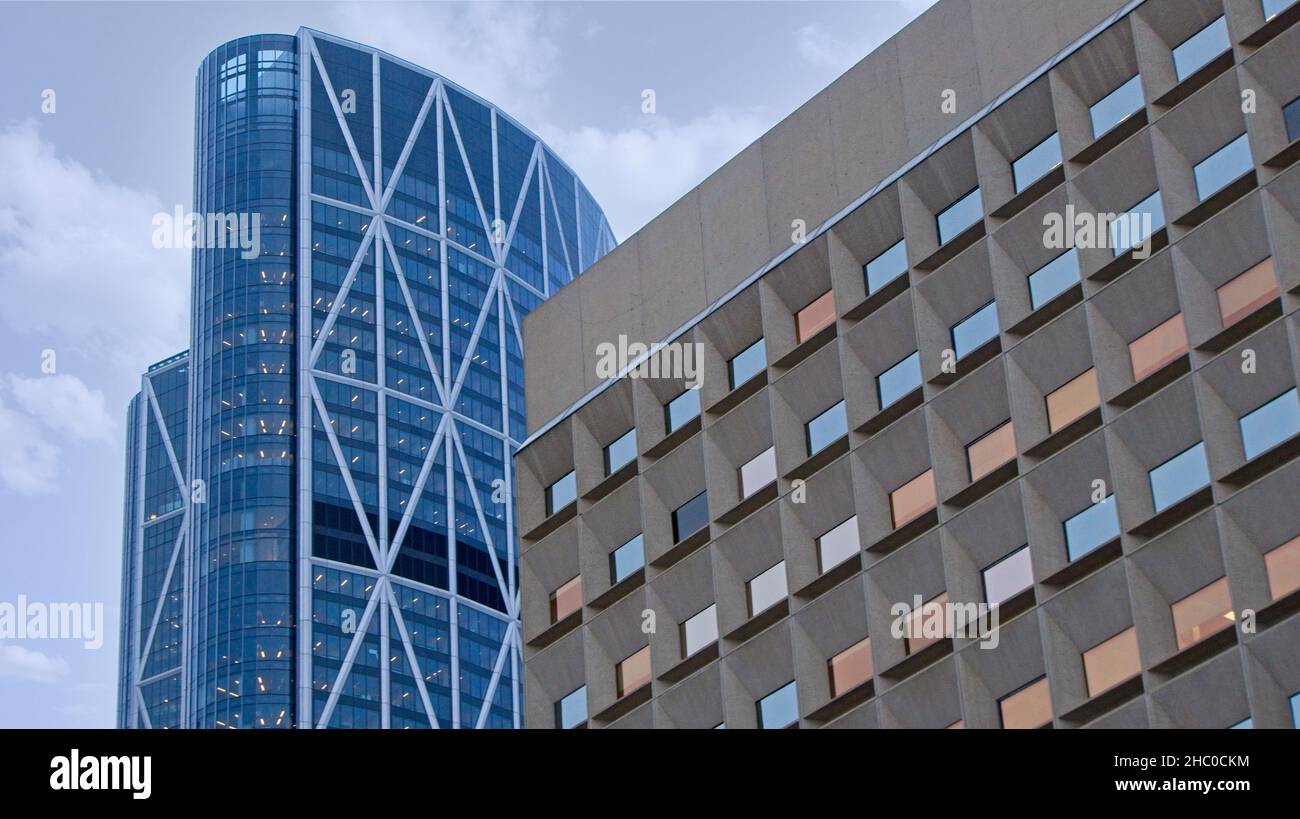 Bow Building and Rocky Mountain Plaza Calgary Alberta Stock Photo - Alamy