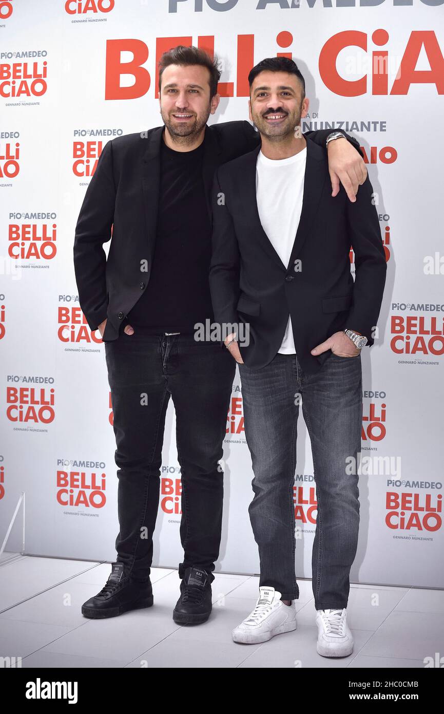 Rome, Vatikanstadt. 22nd Dec, 2021. Italian comedy duo Pio D'Antini and ...