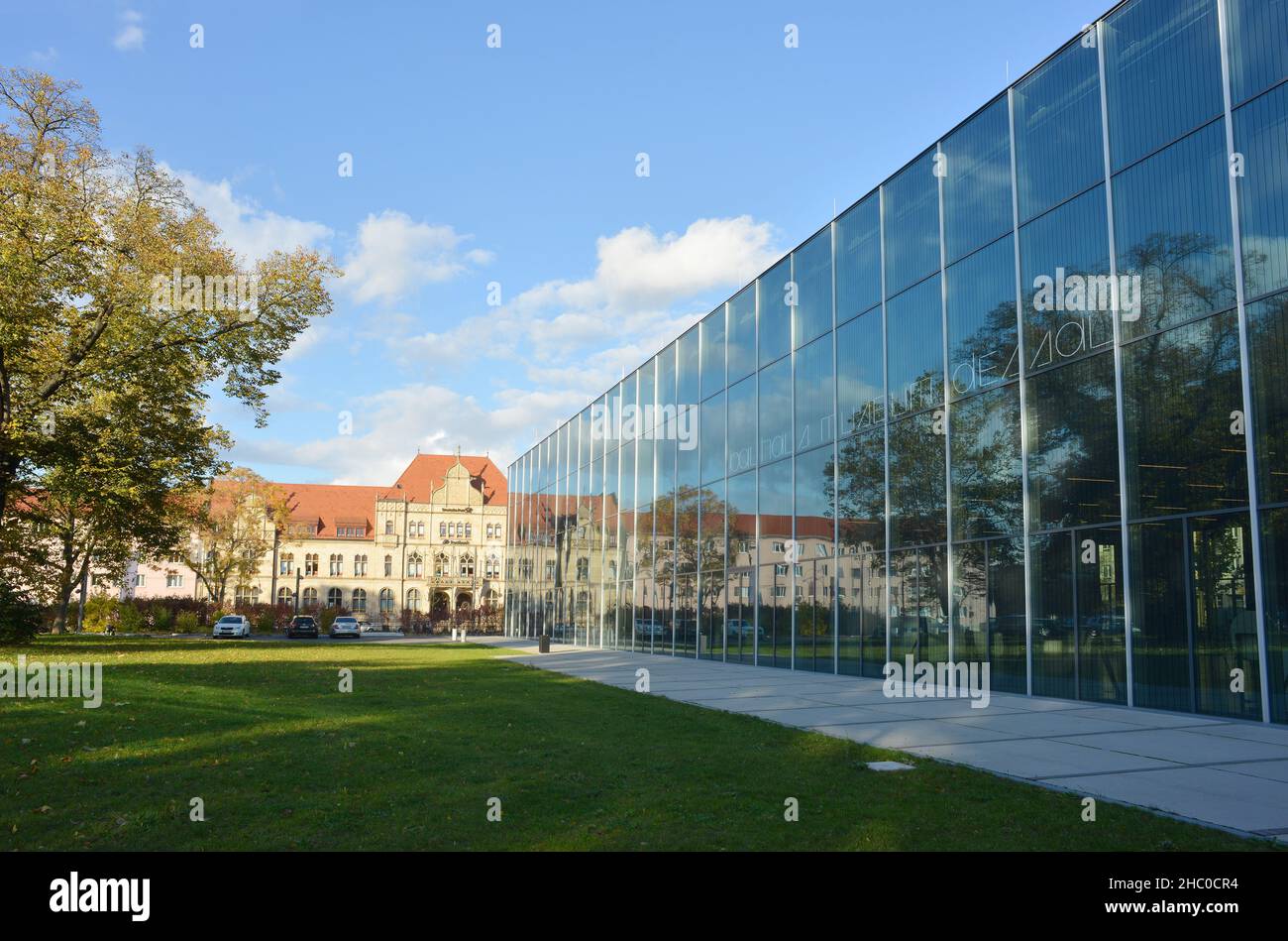 Dessau, Germany 10-26-2021 Bauhaus museum building architecture and ...